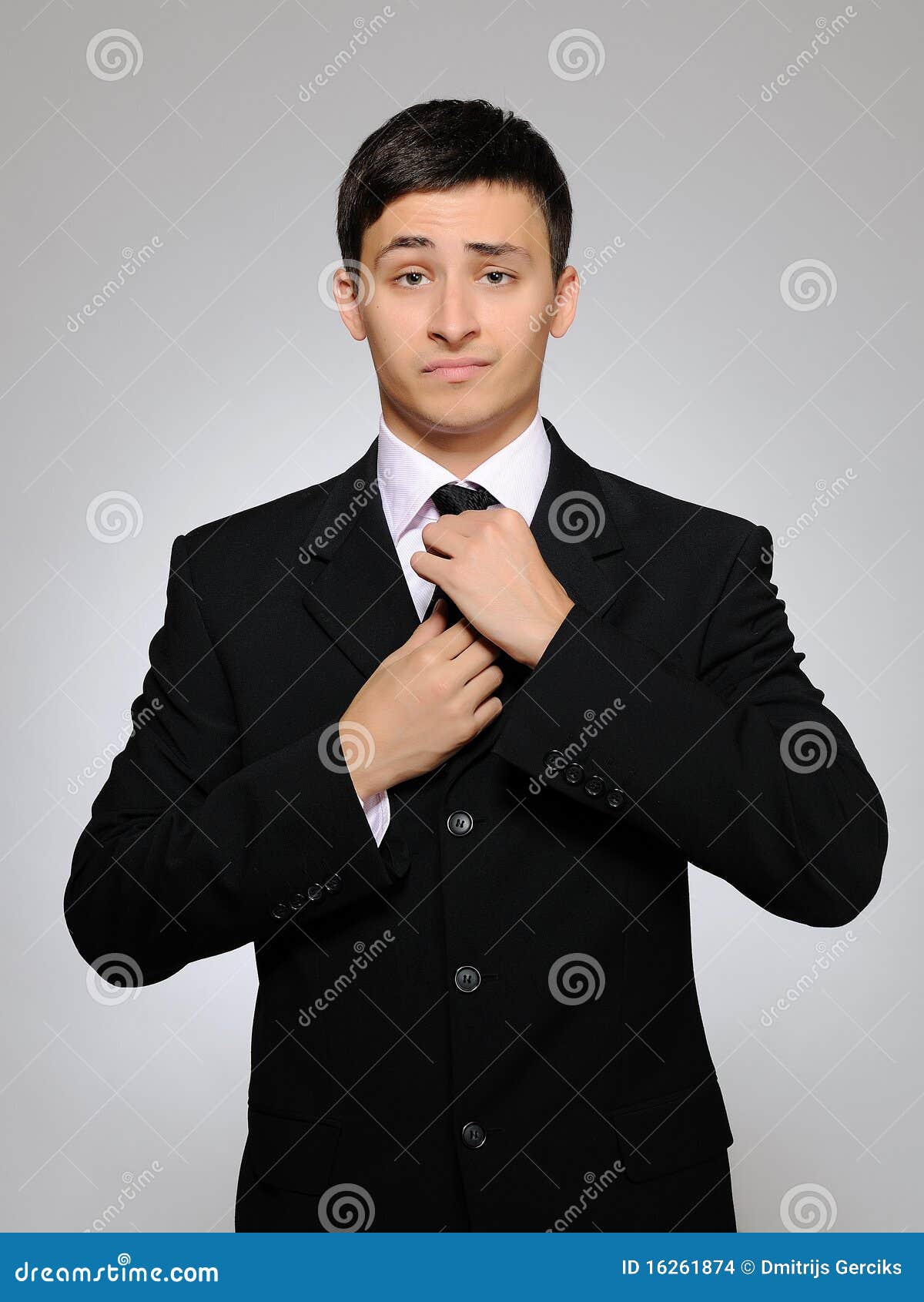 Young Handsome Business Man in Suit with the Tie Stock Photo - Image of ...