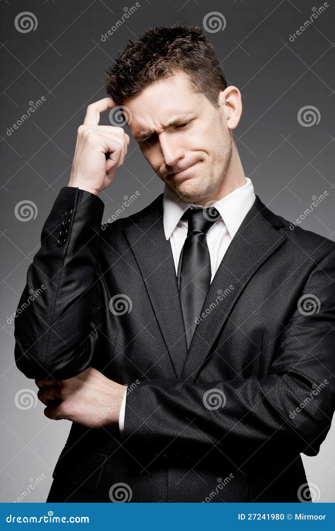 Young Handsome Businessman. Stock Photo - Image of person, blue: 27241980