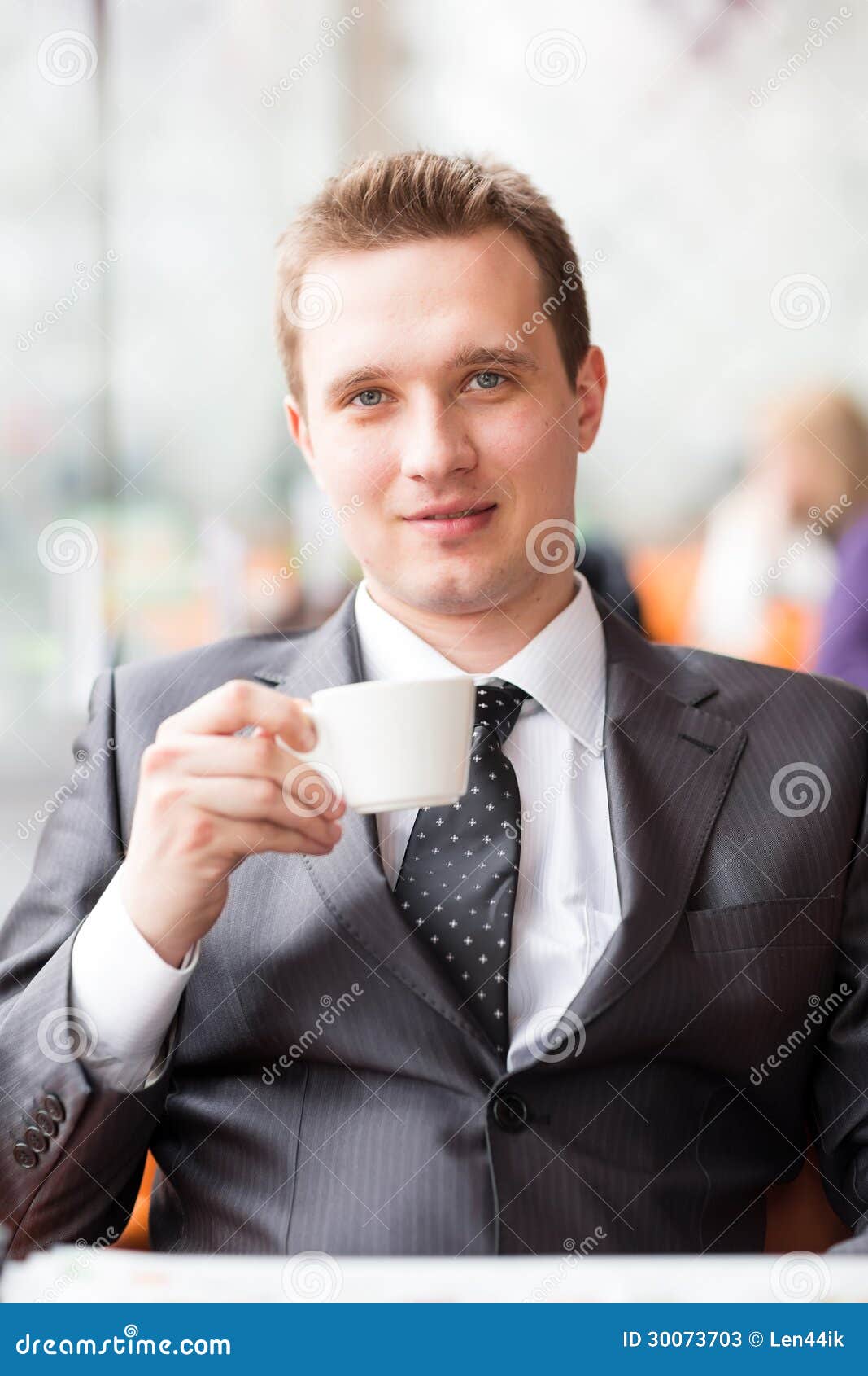 Young Handsome Businessman Drinking Coffee Stock Image - Image of happy ... Young Handsome Businessman Drinking Coffee Stock Image - Image of happy ...