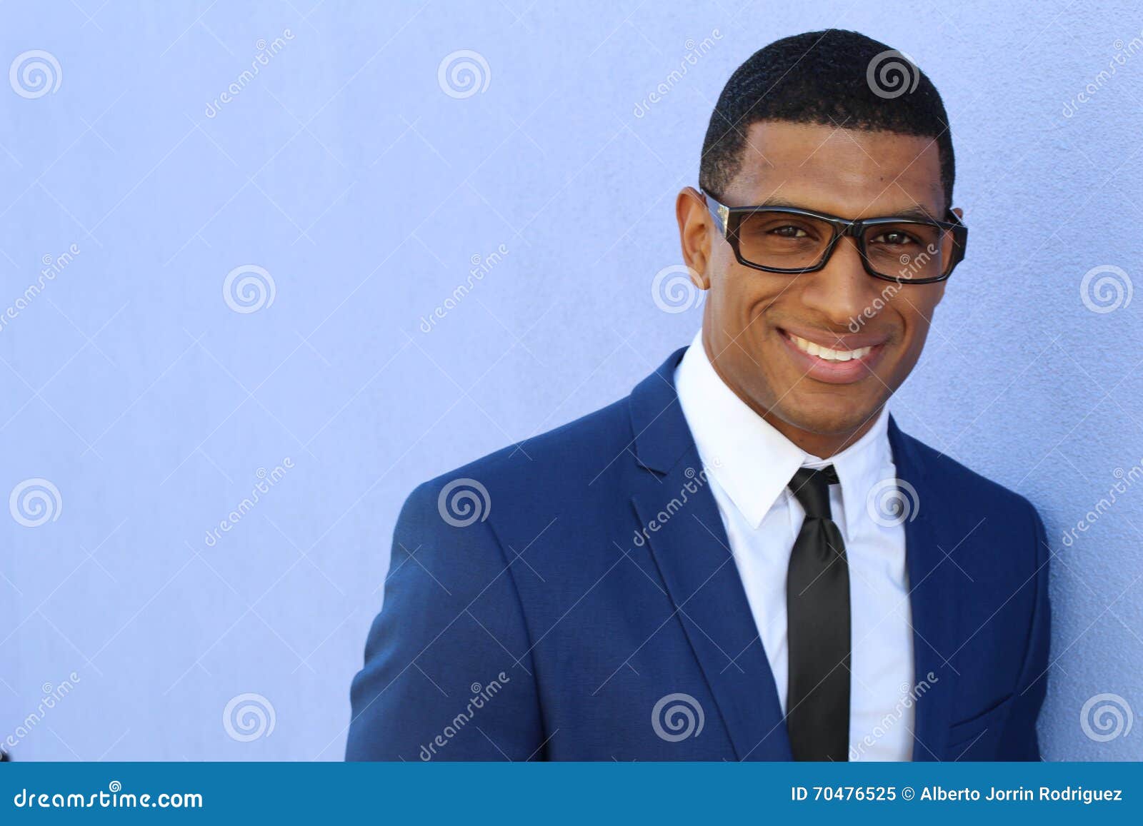 Young Handsome Cool Black Man Intelligence Stock Image - Image of ...