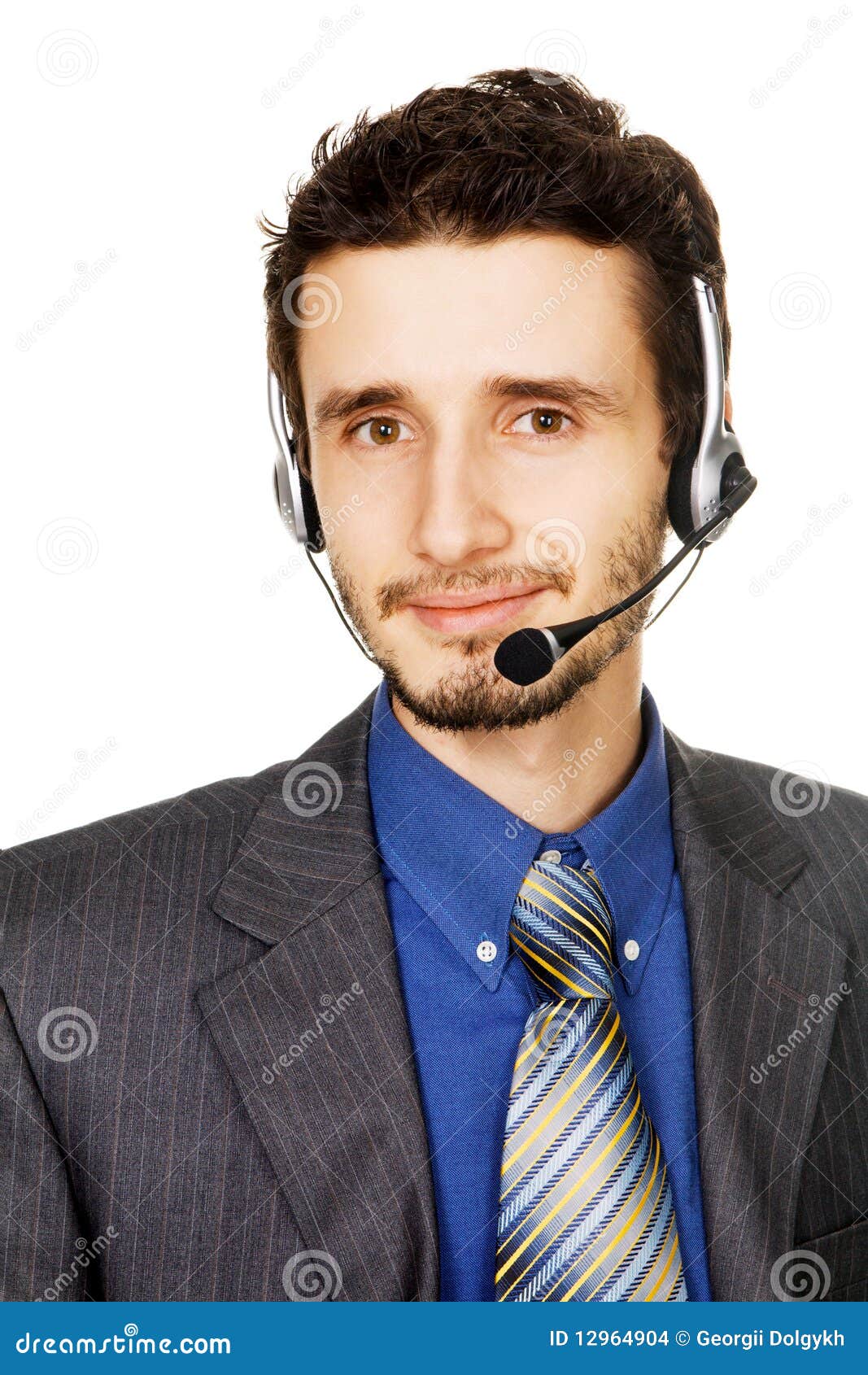 Young Handsome Customer Service Operator Stock Photo - Image of ...