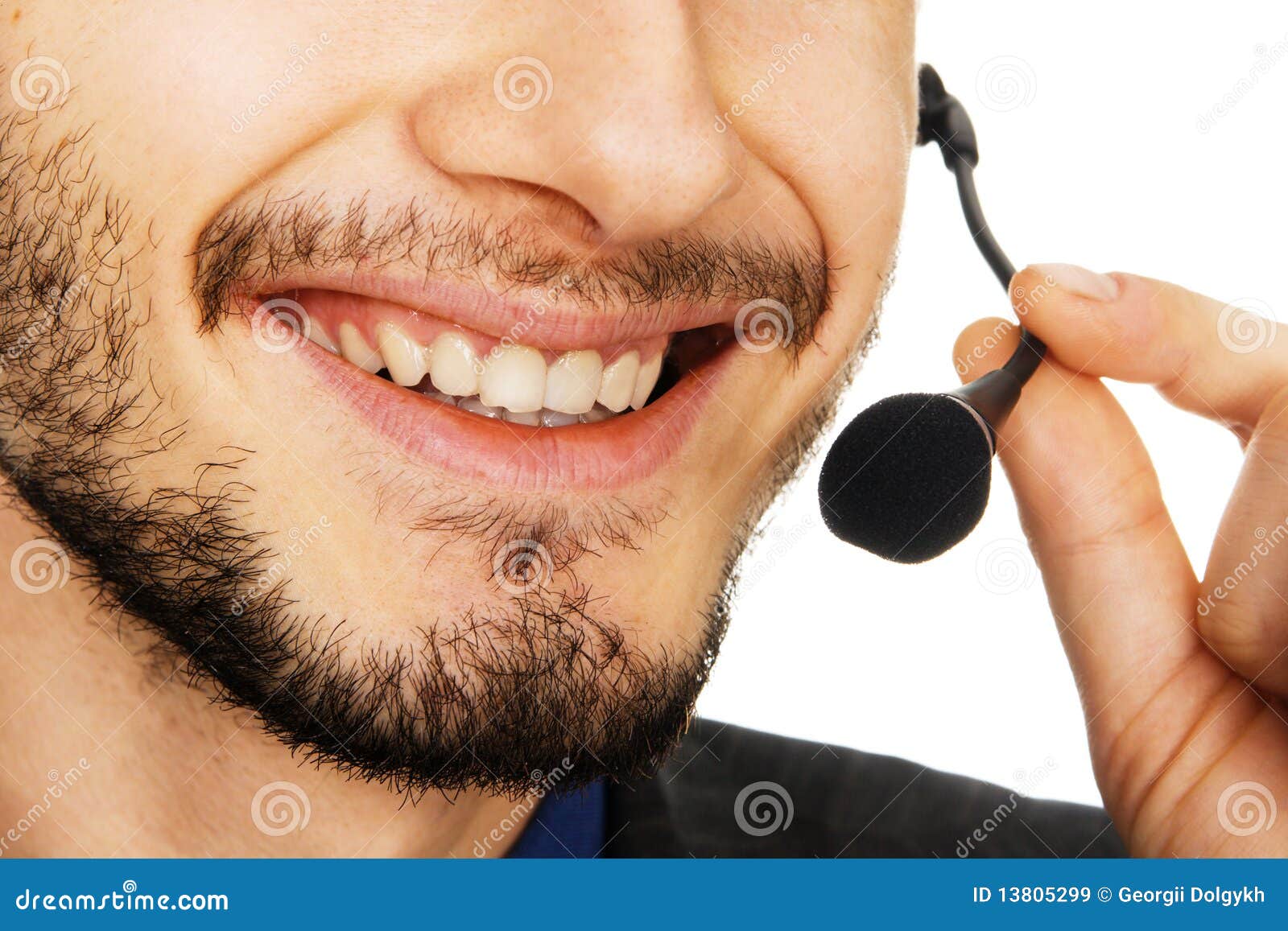 Young Handsome Customer Service Operator Stock Image - Image of ...