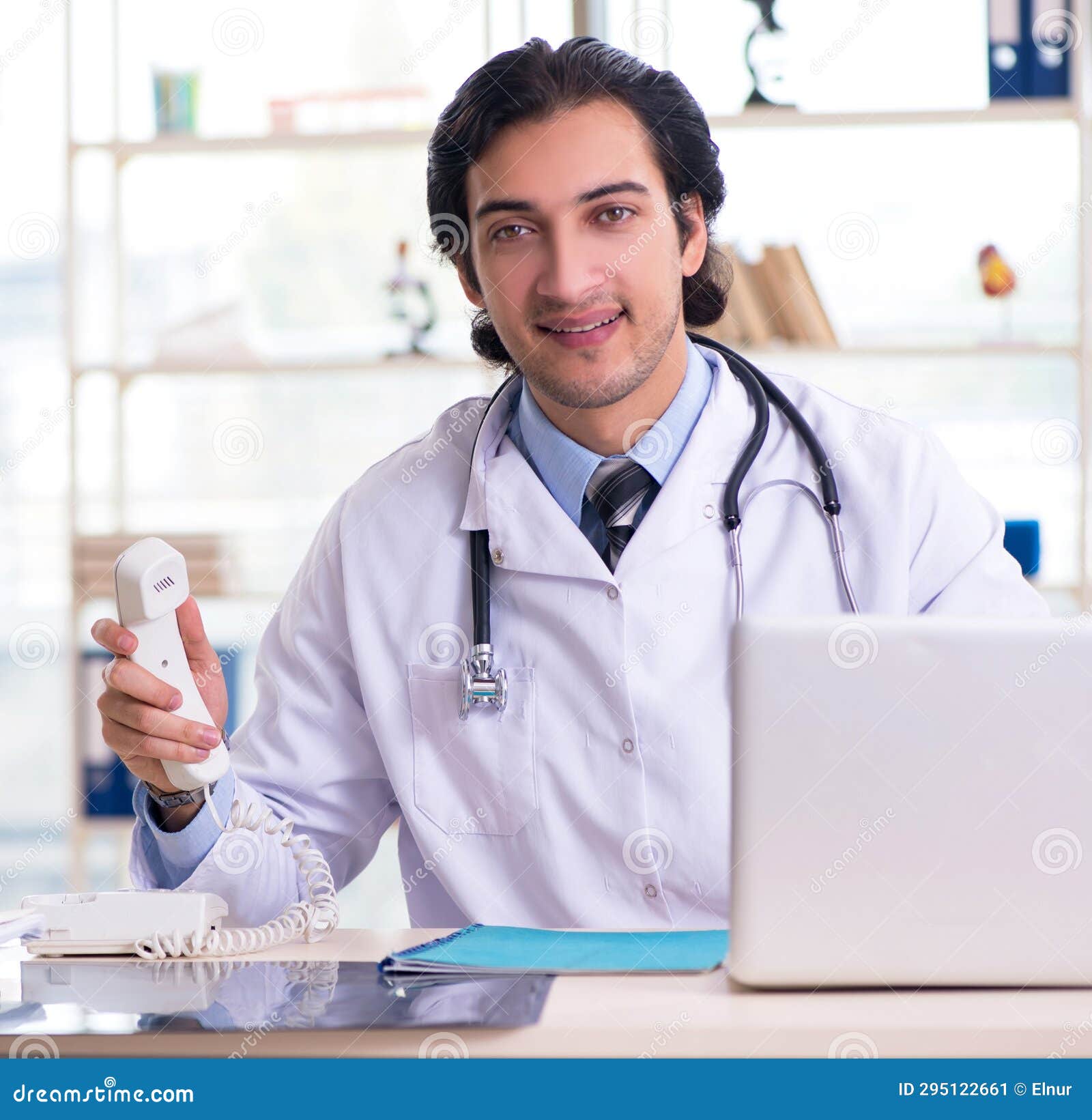 Young Handsome Doctor in Front of Whiteboard Stock Image - Image of ...