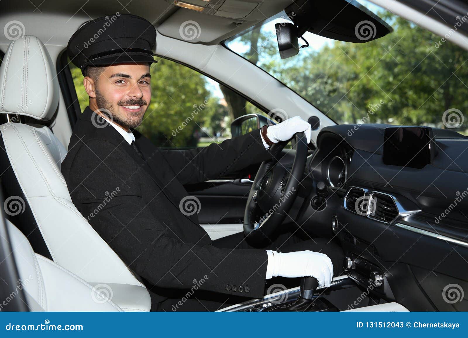 Young Handsome Driver in Luxury Car Stock Image - Image of private ...