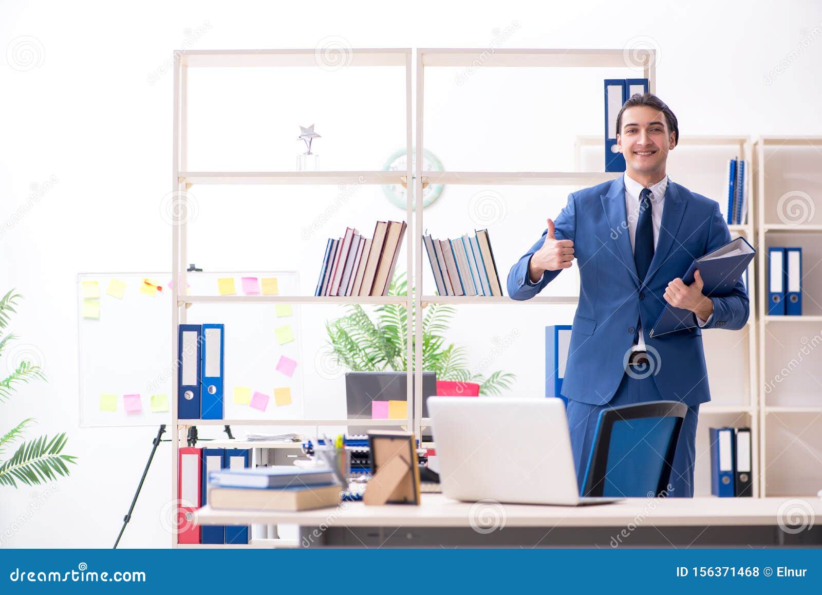 Young Handsome Employee in the Office Stock Photo - Image of finance ...