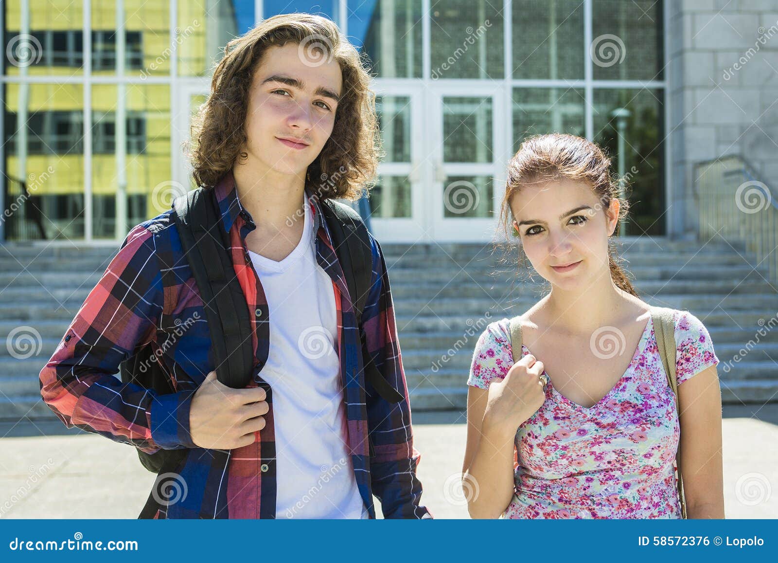 Young Handsome Friend Student at the College Stock Photo - Image of ...