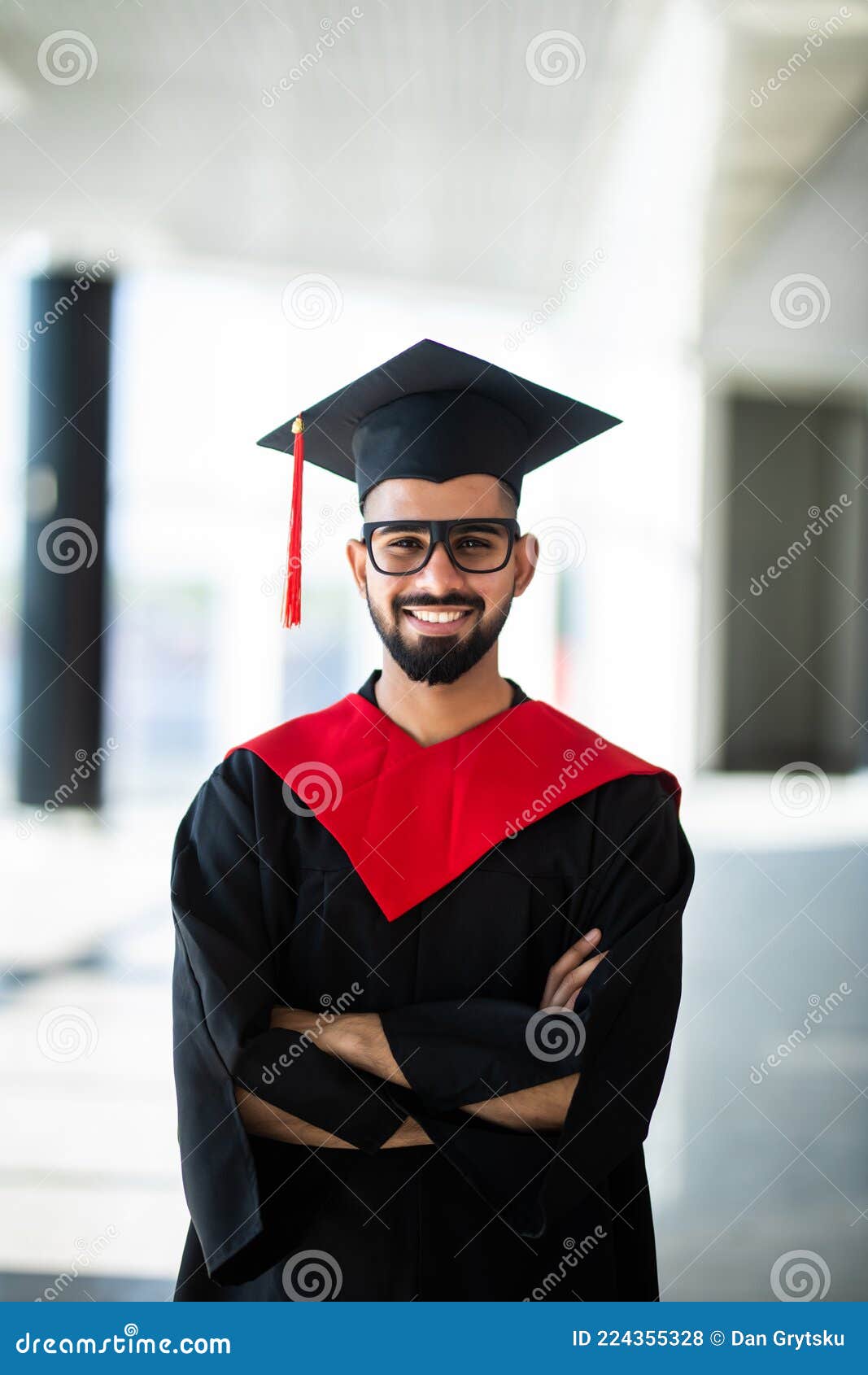 Young Handsome Graduation Indian Man Holding Certificate Stock Photo ...