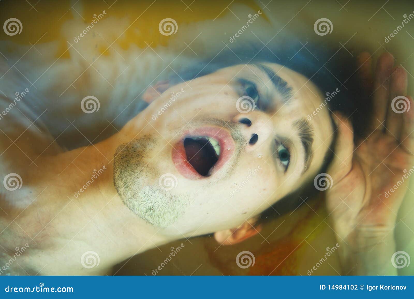 Young Handsome Guy on the Water Stock Photo - Image of portrait ...