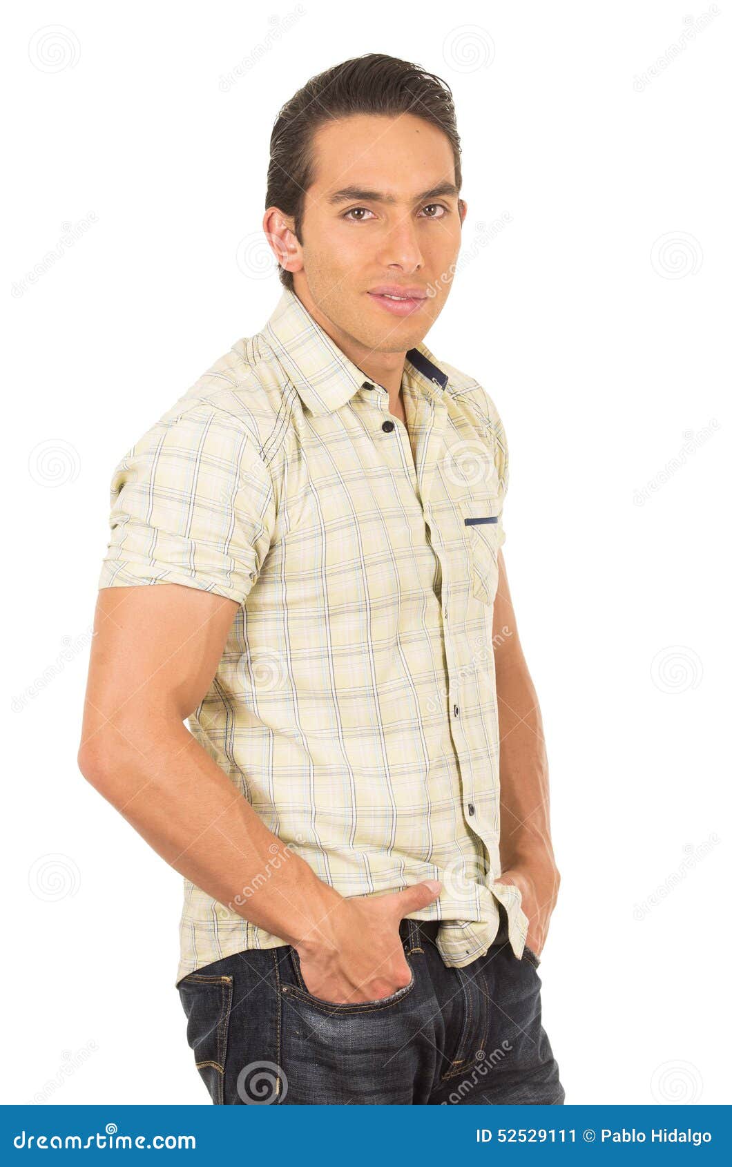 Young Handsome Hispanic Man Posing with Hands in Stock Image - Image of ...