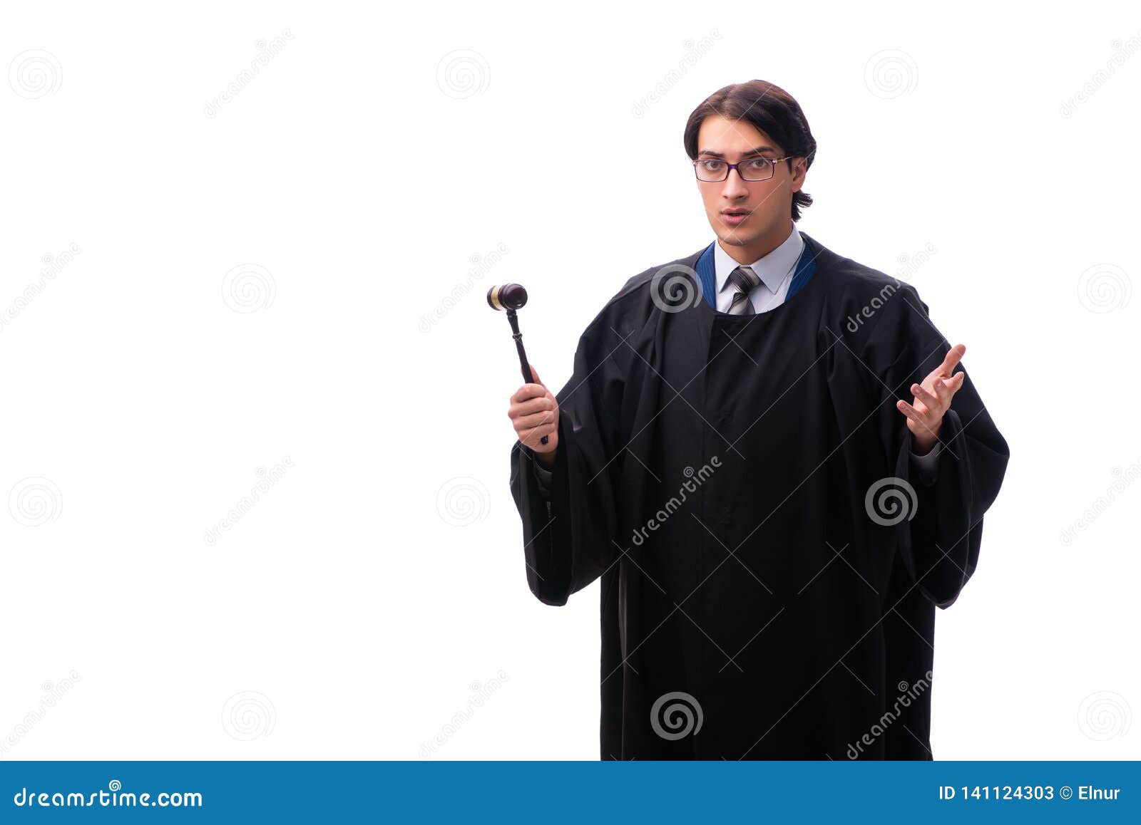 The Young Handsome Judge Isolated on White Stock Image - Image of judge ...