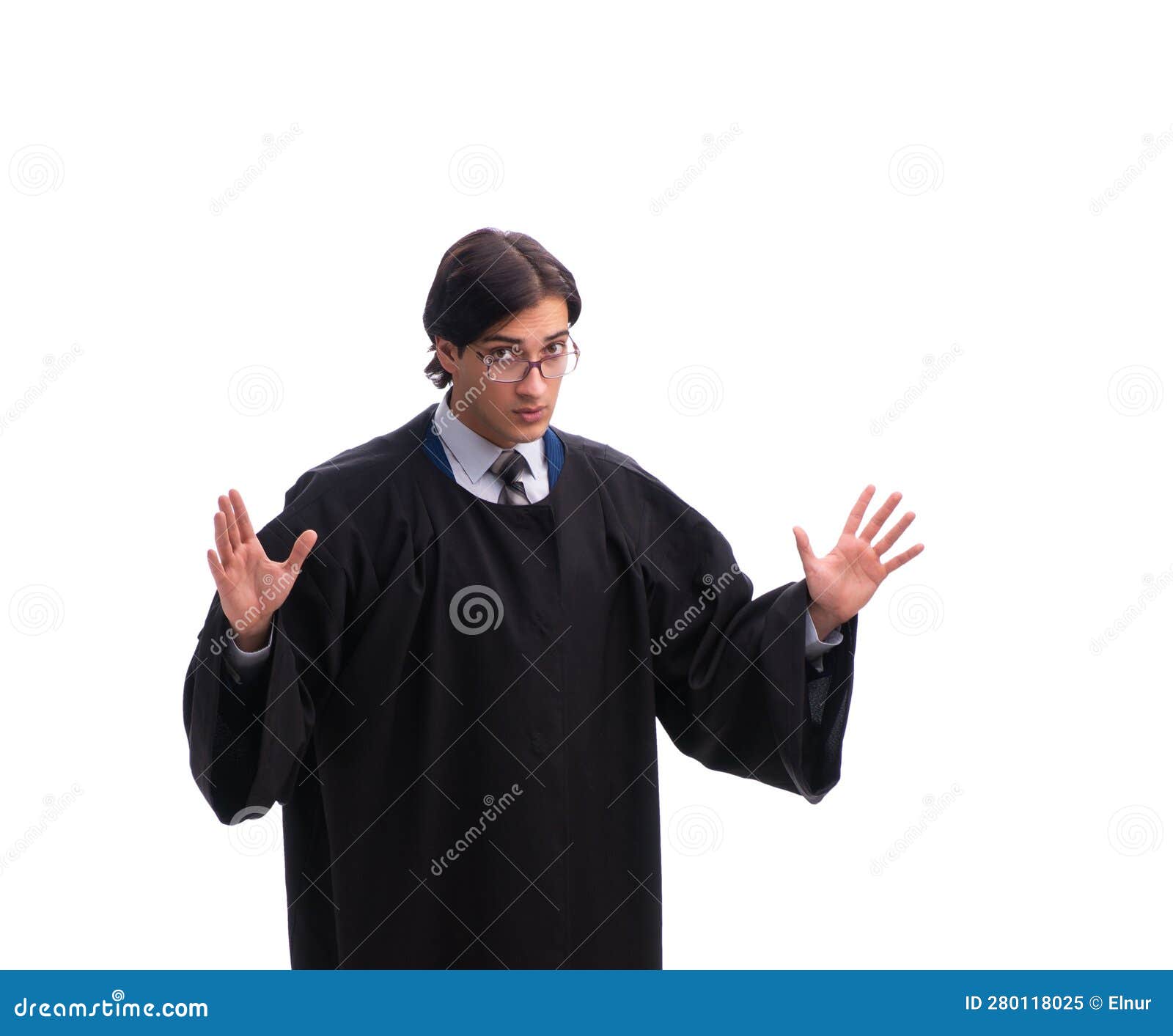 Young Handsome Judge Isolated on White Stock Image - Image of innocence ...