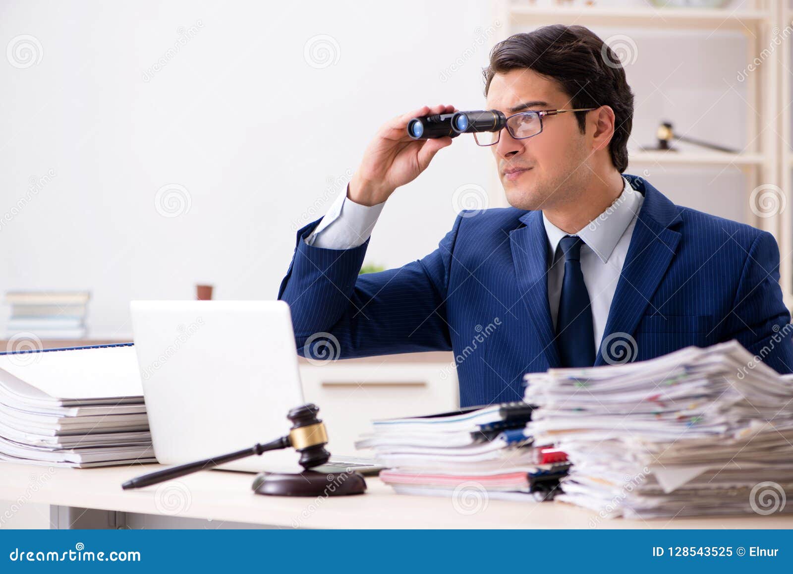The Young Handsome Judge Working in Court Stock Image - Image of ...