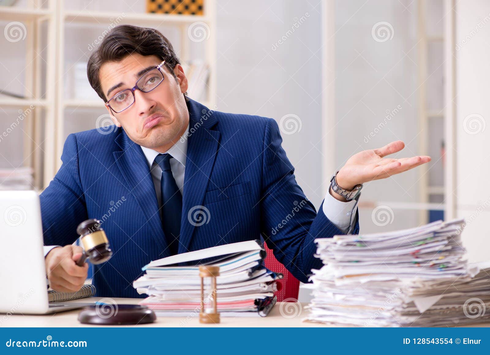 The Young Handsome Judge Working in Court Stock Photo - Image of ...