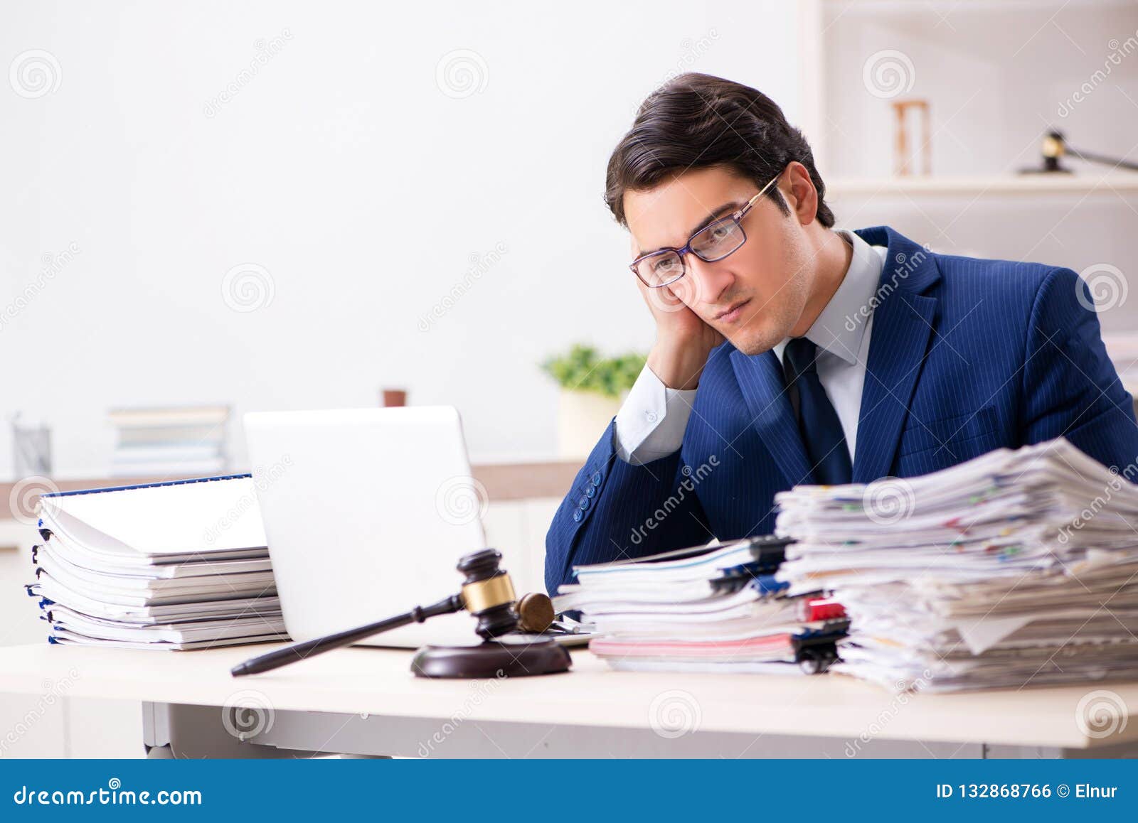 The Young Handsome Judge Working in Court Stock Photo - Image of ...