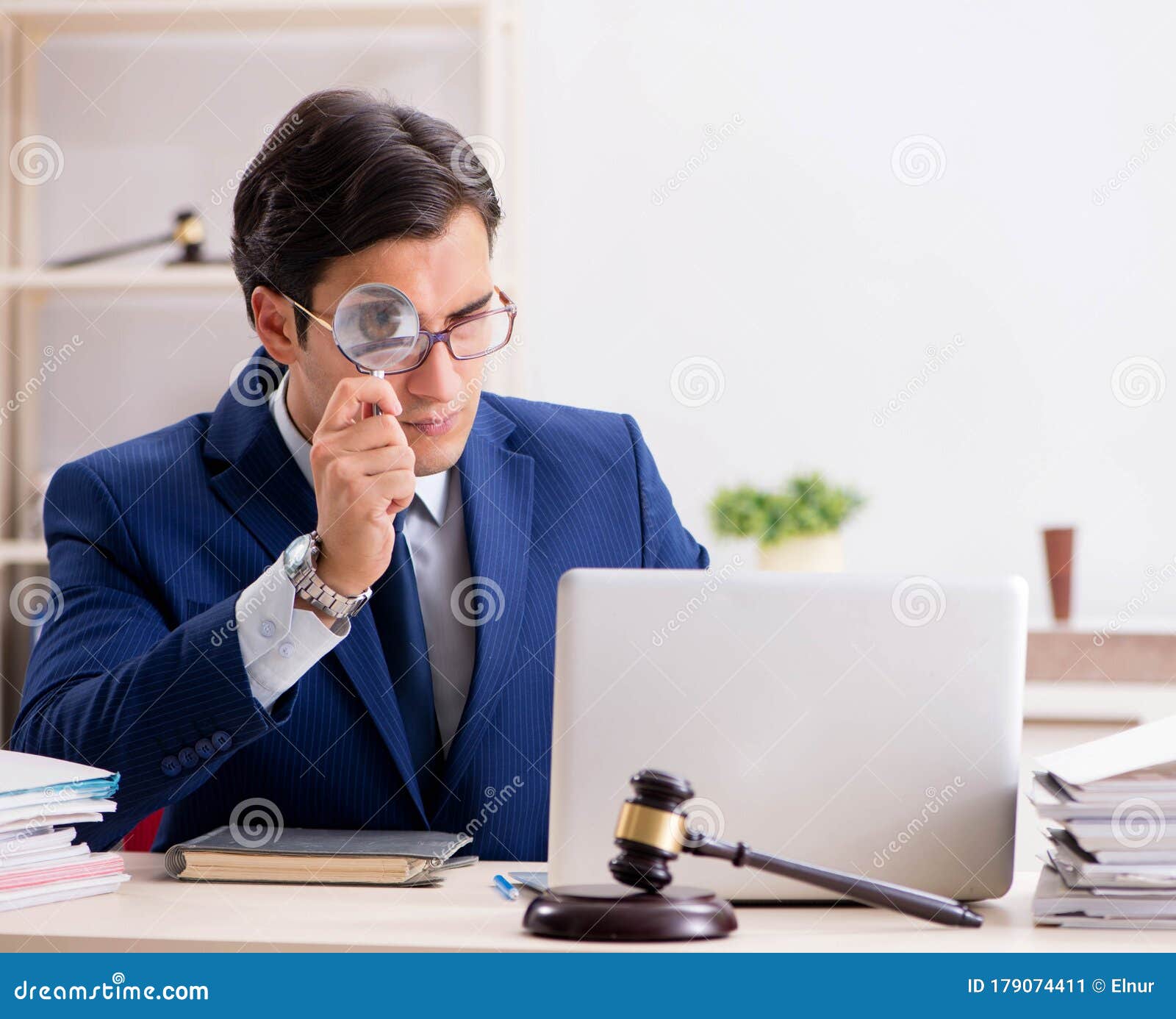 Young Handsome Judge Working in Court Stock Image - Image of legally ...