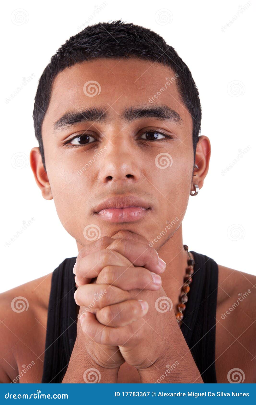 Young and Handsome Latin Man Stock Image - Image of thinking, latin ...