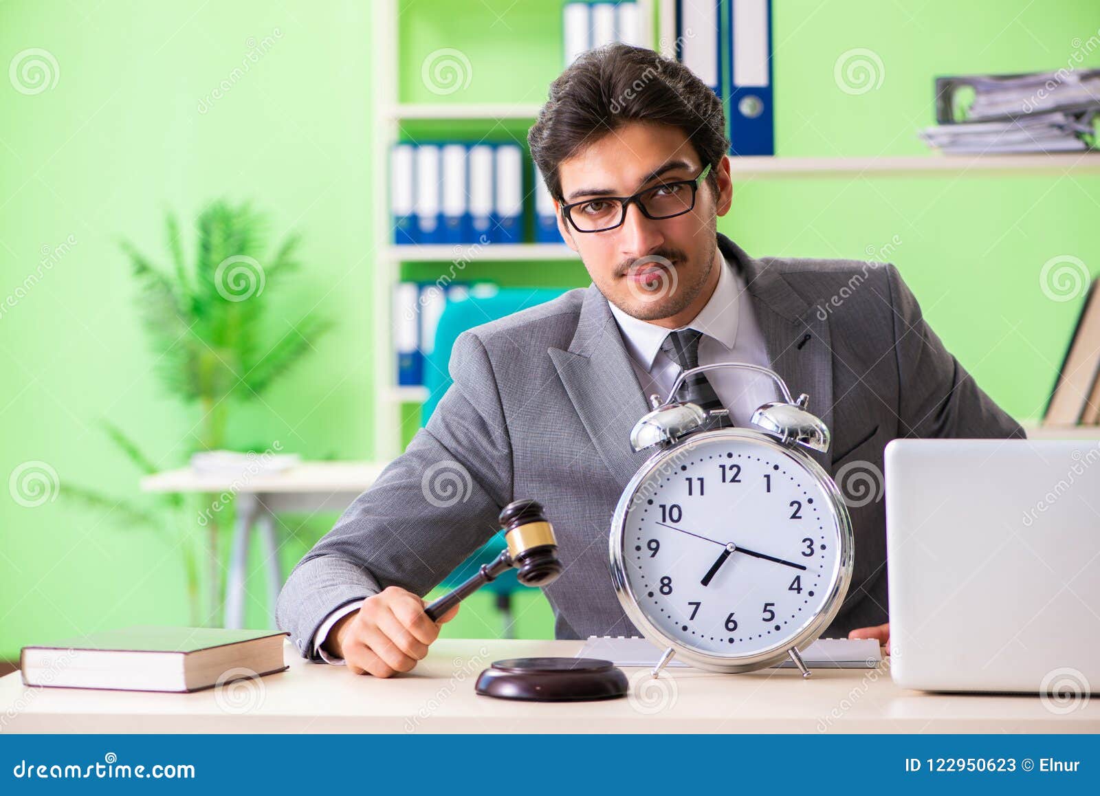 The Young Handsome Lawyer Working in the Office Stock Image - Image of ...