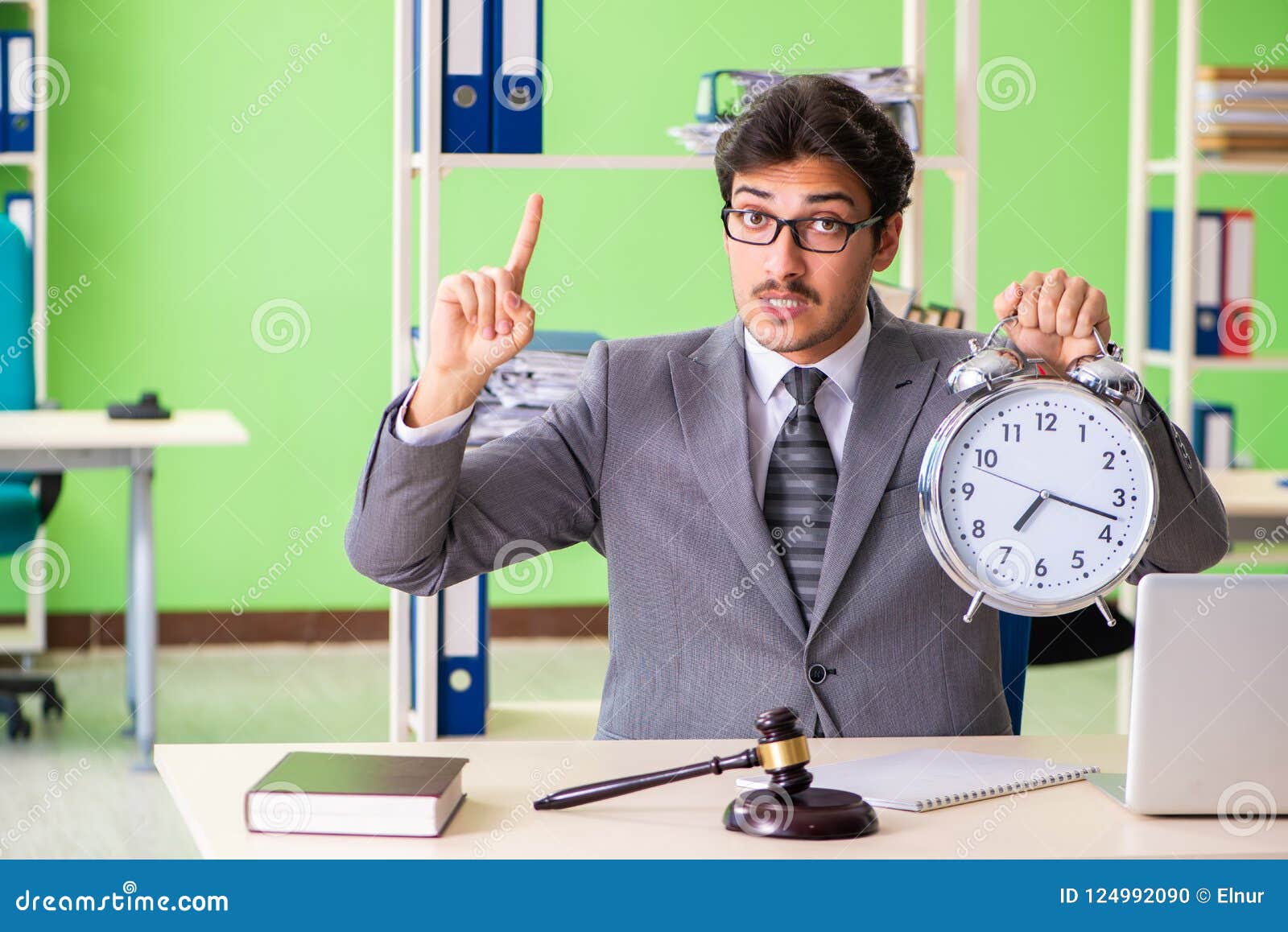 The Young Handsome Lawyer Working in the Office Stock Photo - Image of ...