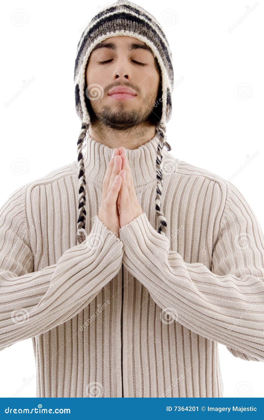 Handsome Men Praying In Bedroom Royalty-Free Stock Photo ...