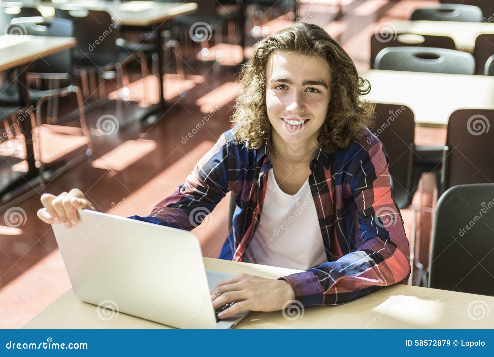 Young Handsome Male Student at the College Stock Image - Image of ...