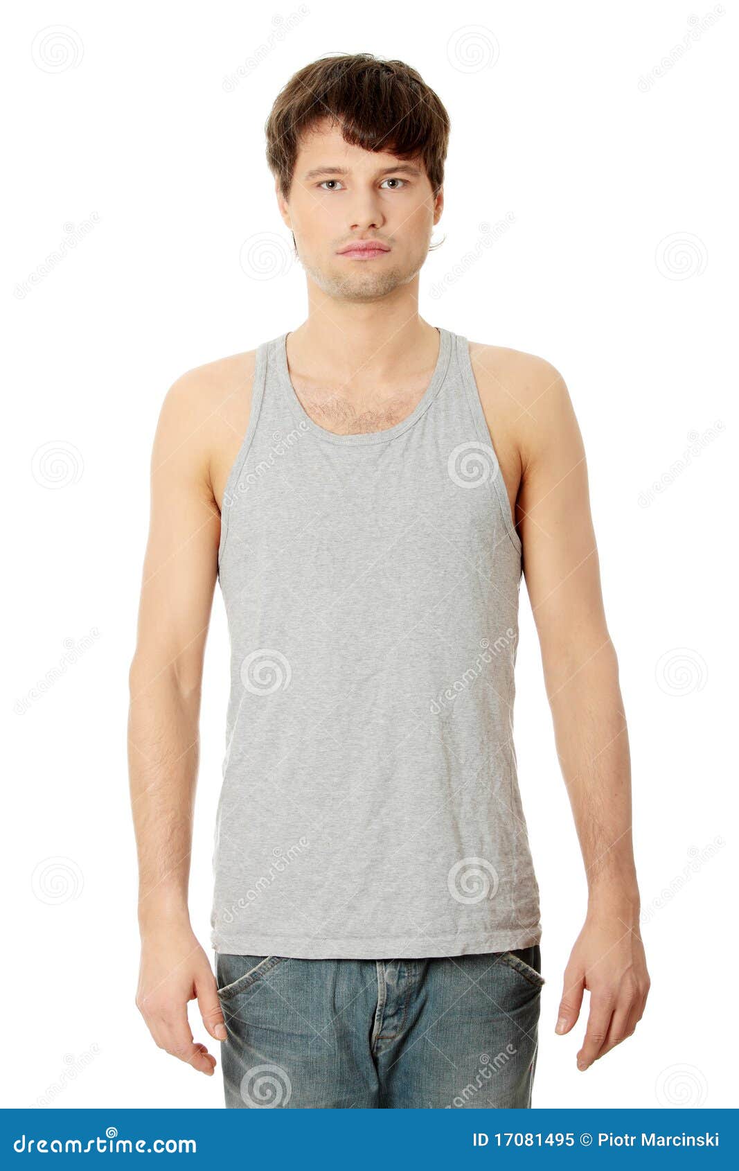 Young Handsome Man in Casual Clothes Stock Image - Image of front ...