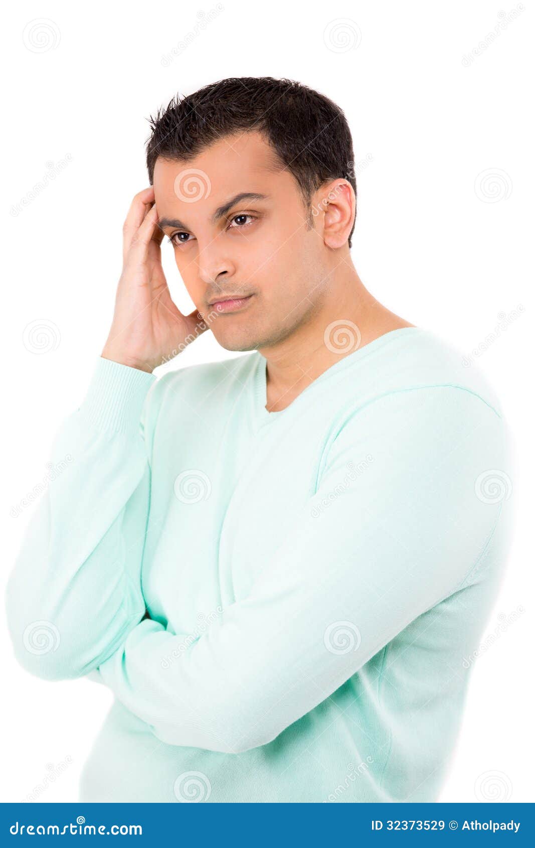 Young Handsome Man Concerned, Worried and Thinking Stock Image - Image ...