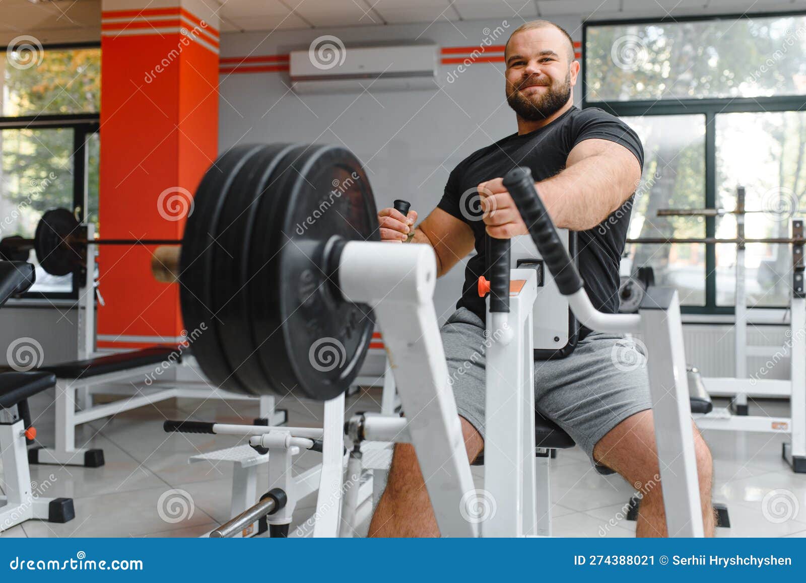 Young Handsome Man Engaged in the Gym Stock Image - Image of hand, body ...