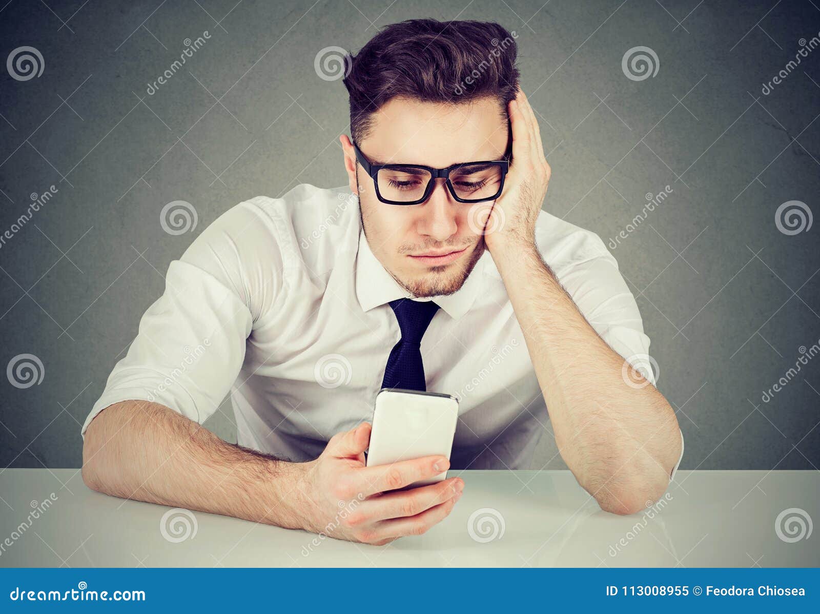 Young Man Procrastinating with Social Network Stock Image - Image of ...