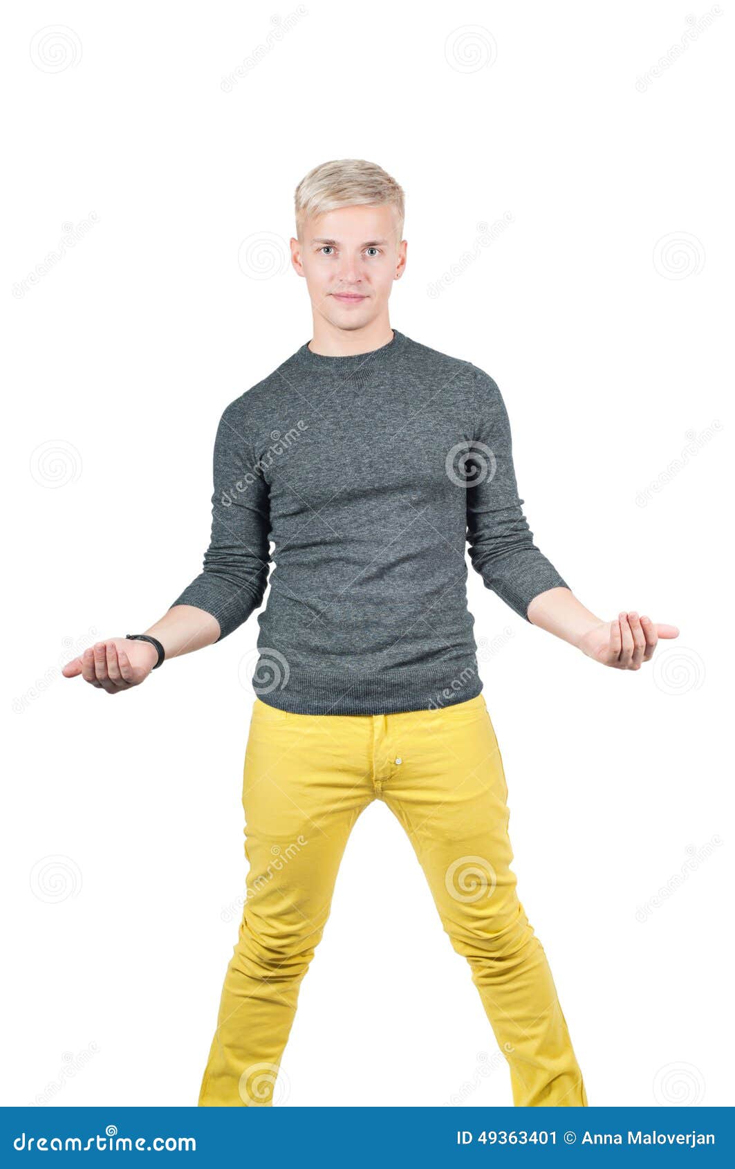 Young Handsome Man Holding Something Stock Image - Image of cheerful ...
