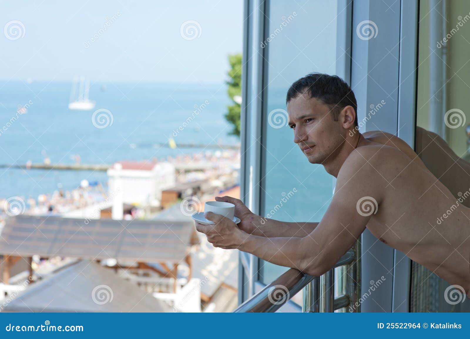 Young Handsome Man at Hotel at Tropics Stock Photo - Image of tour ...