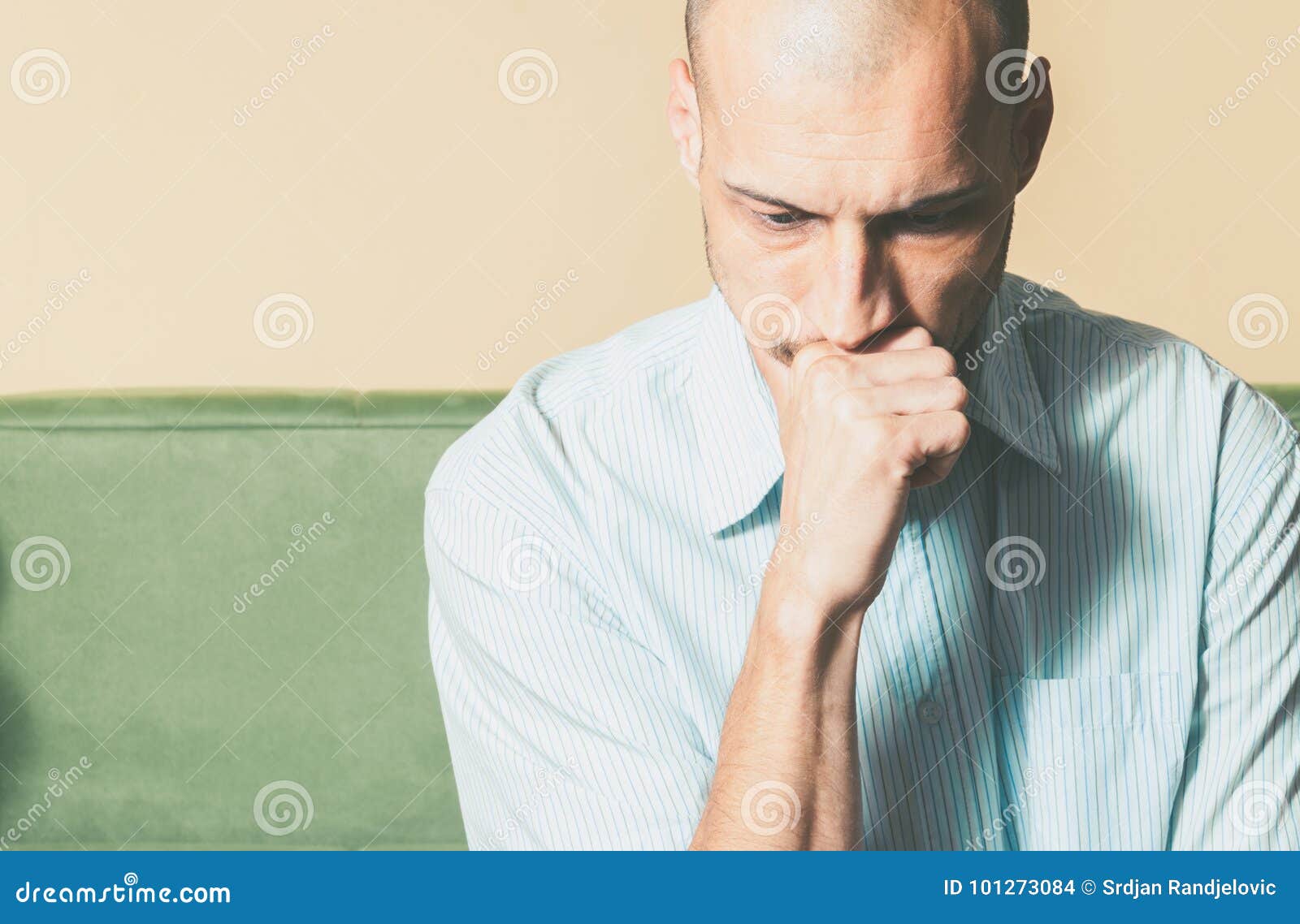 Young Miserable Manager Is Working In Cramped Cardboard Room Stock ...