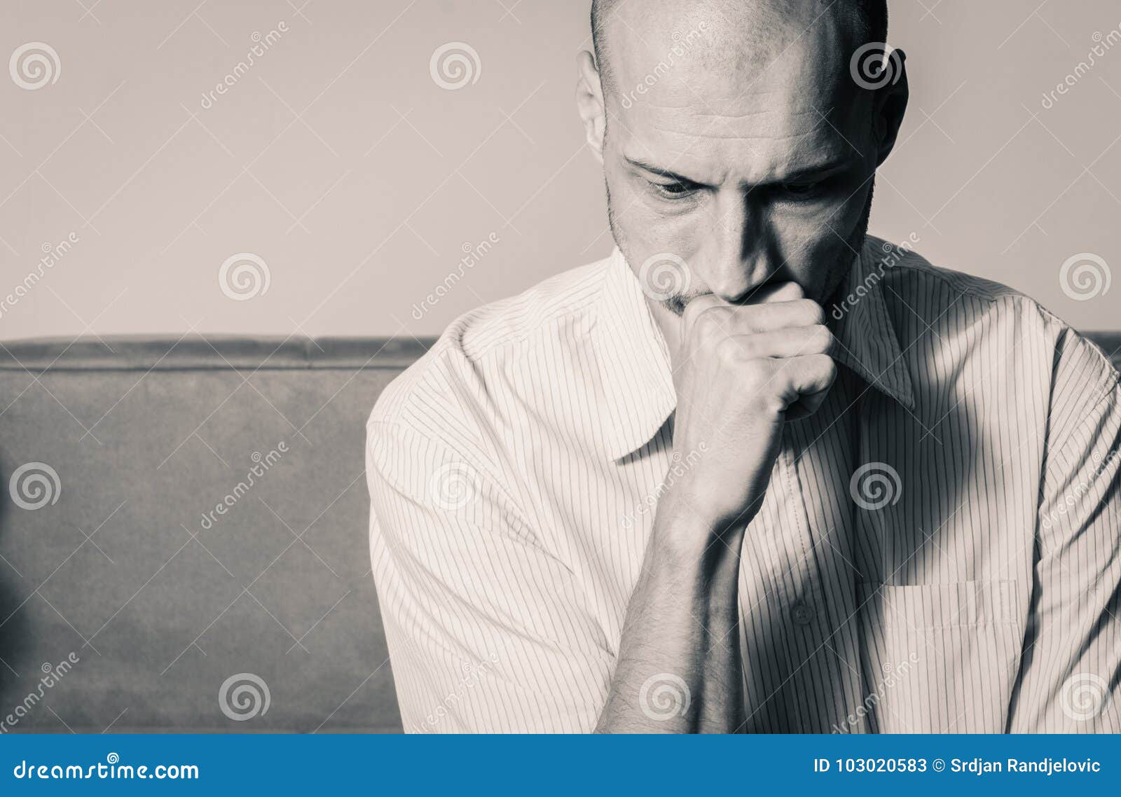 Young Handsome Man in the Shirt with Sad Face Expression Feeling ...