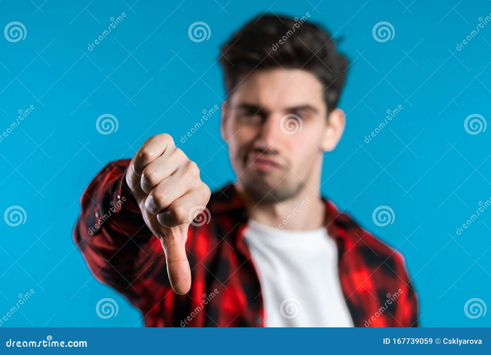 Young Handsome Man Standing on Blue Studio Background Expressing ...