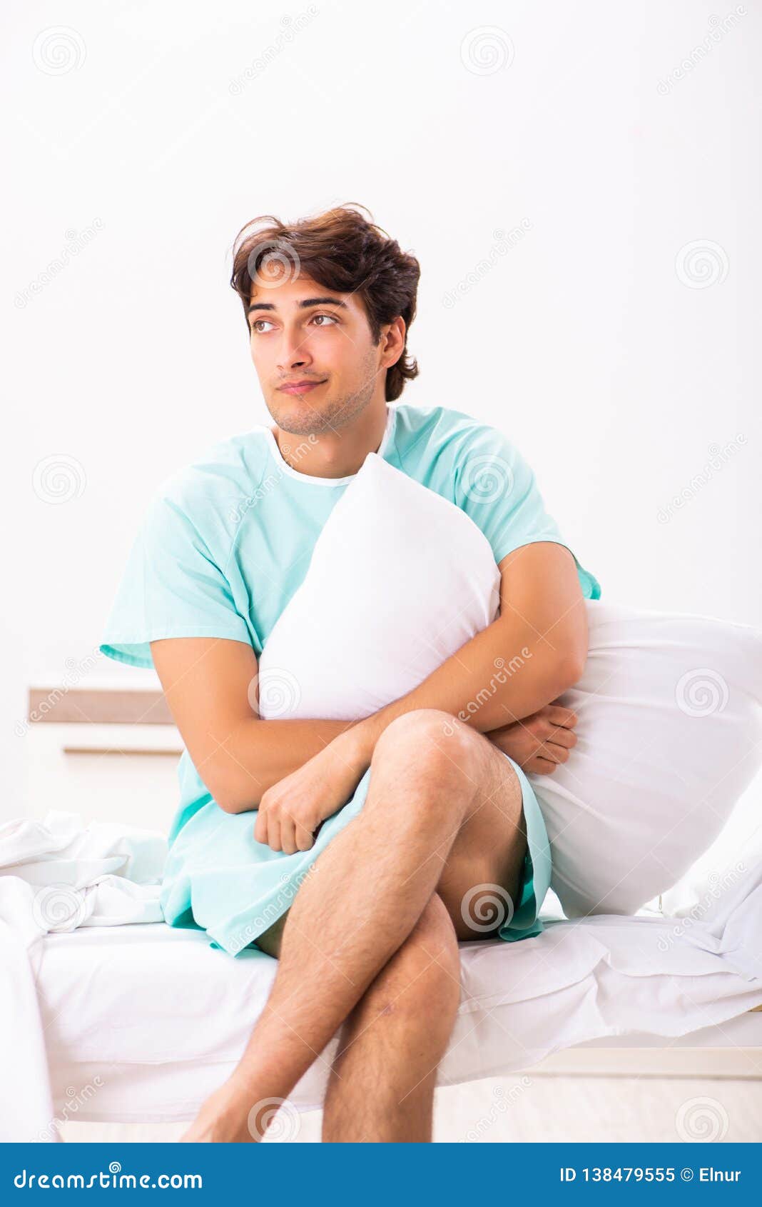 The Young Handsome Man Staying in Hospital Stock Image - Image of ...