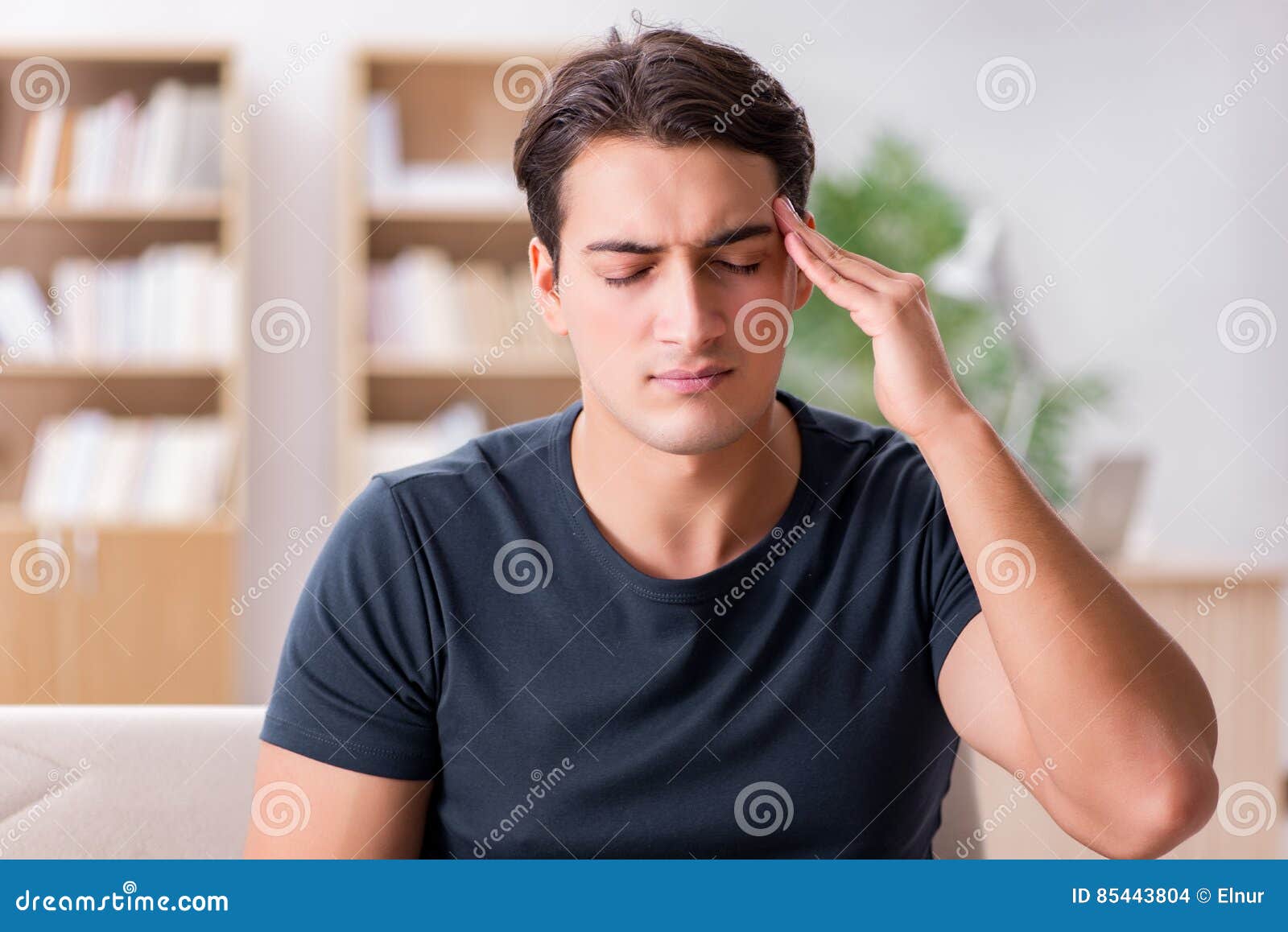The Young Handsome Man Suffering from Pain Stock Photo - Image of male ...