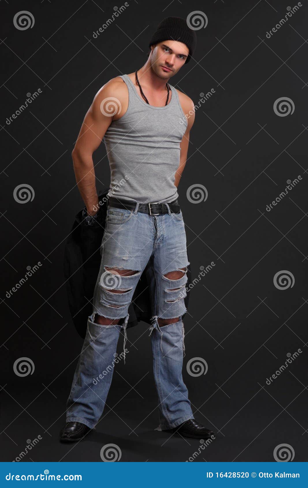 Young Handsome Man Takes His Jacket Off Stock Photo - Image of sporty ...