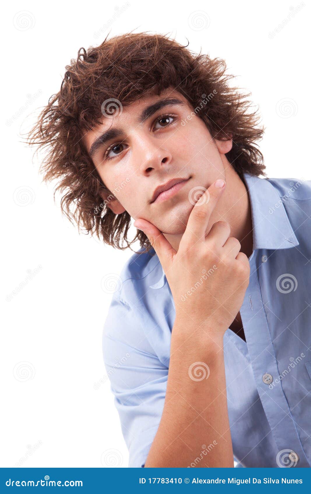 Young and Handsome Man, Thinking Stock Photo - Image of caucasian ...