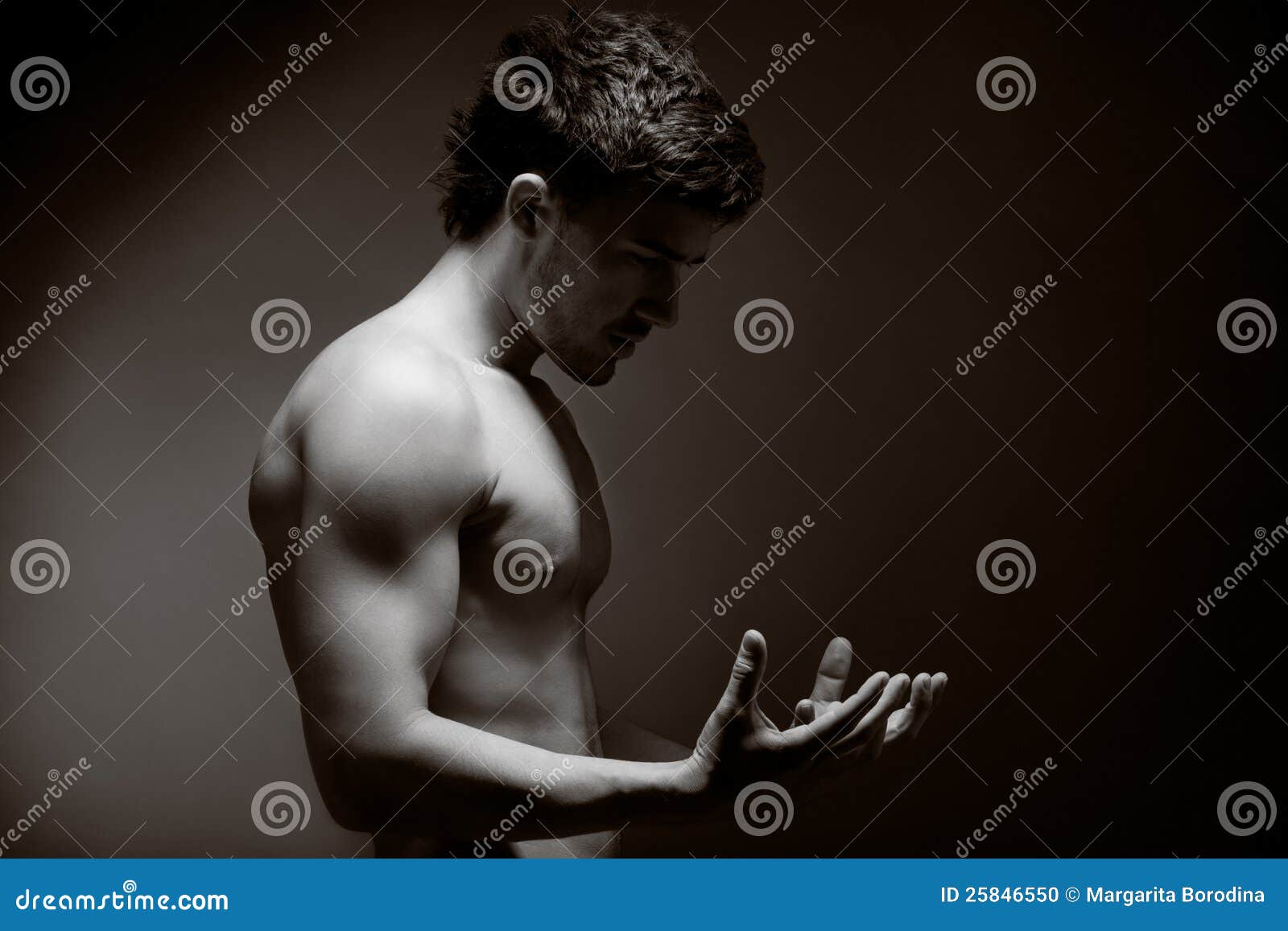 Young Handsome Muscular Man Stock Photo - Image of macho, health: 25846550