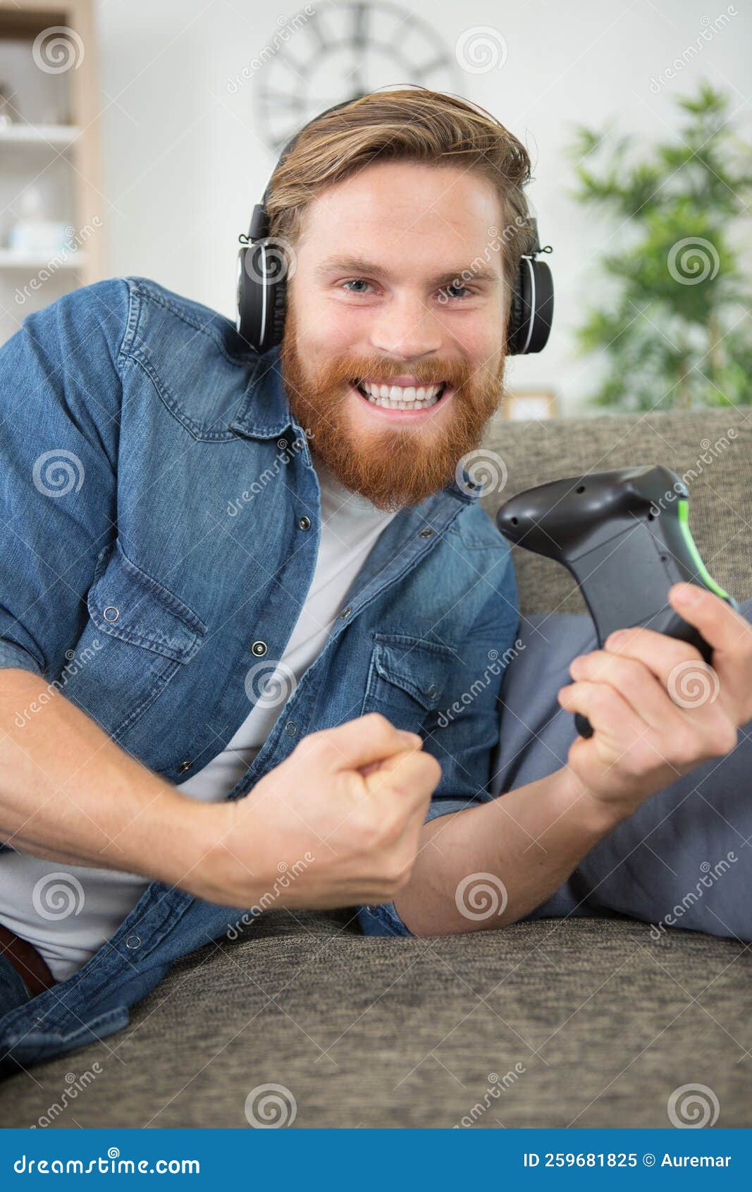 Young Handsome Pro Gamer Win in Online Video Game Stock Image - Image ...