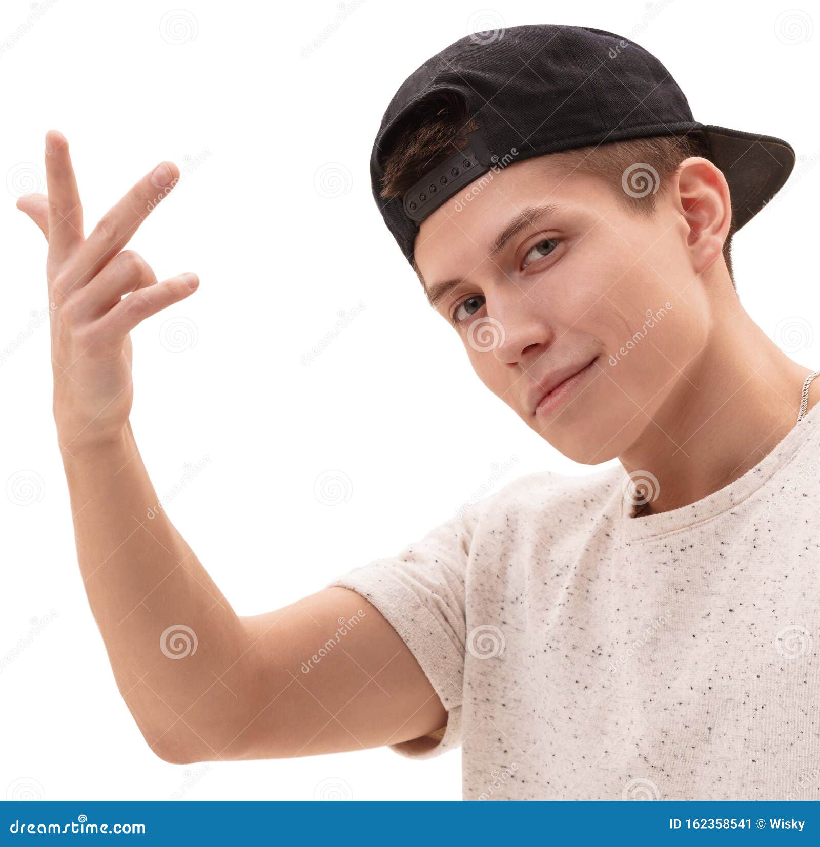 Young Handsome Rap Dancer in Black Baseball Cap Stock Image - Image of ...