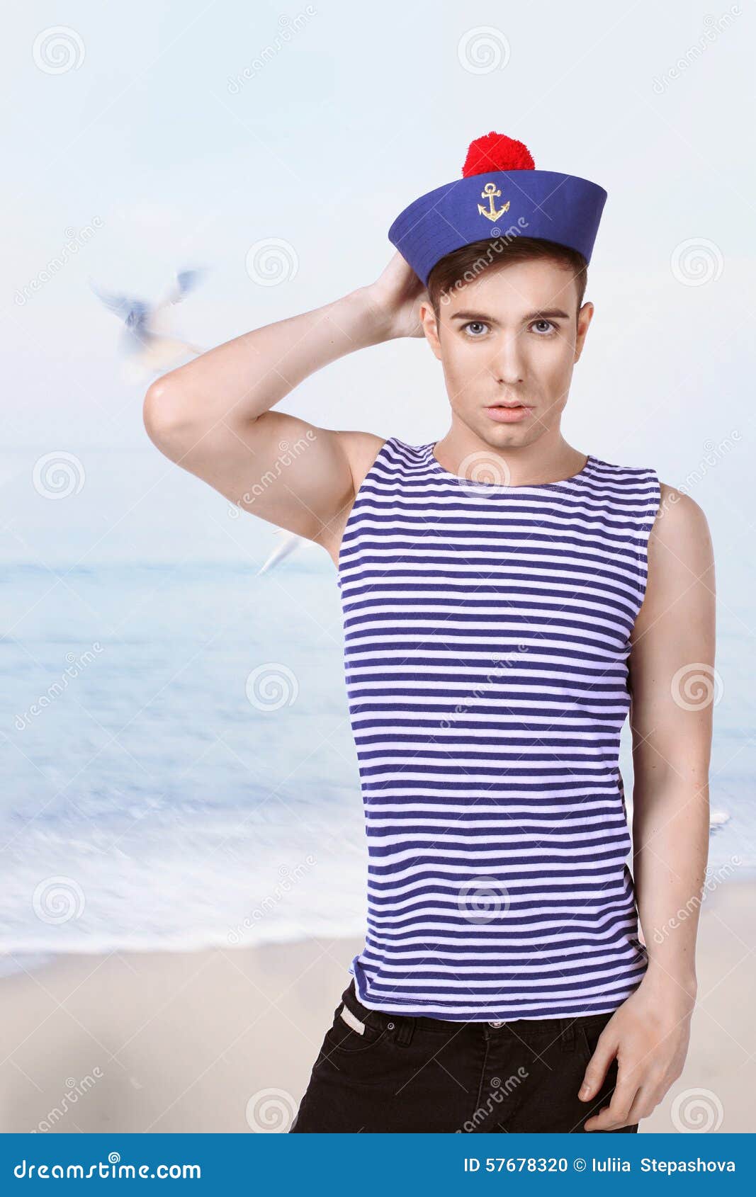 Young handsome sailor stock photo. Image of summer, sailing - 57678320