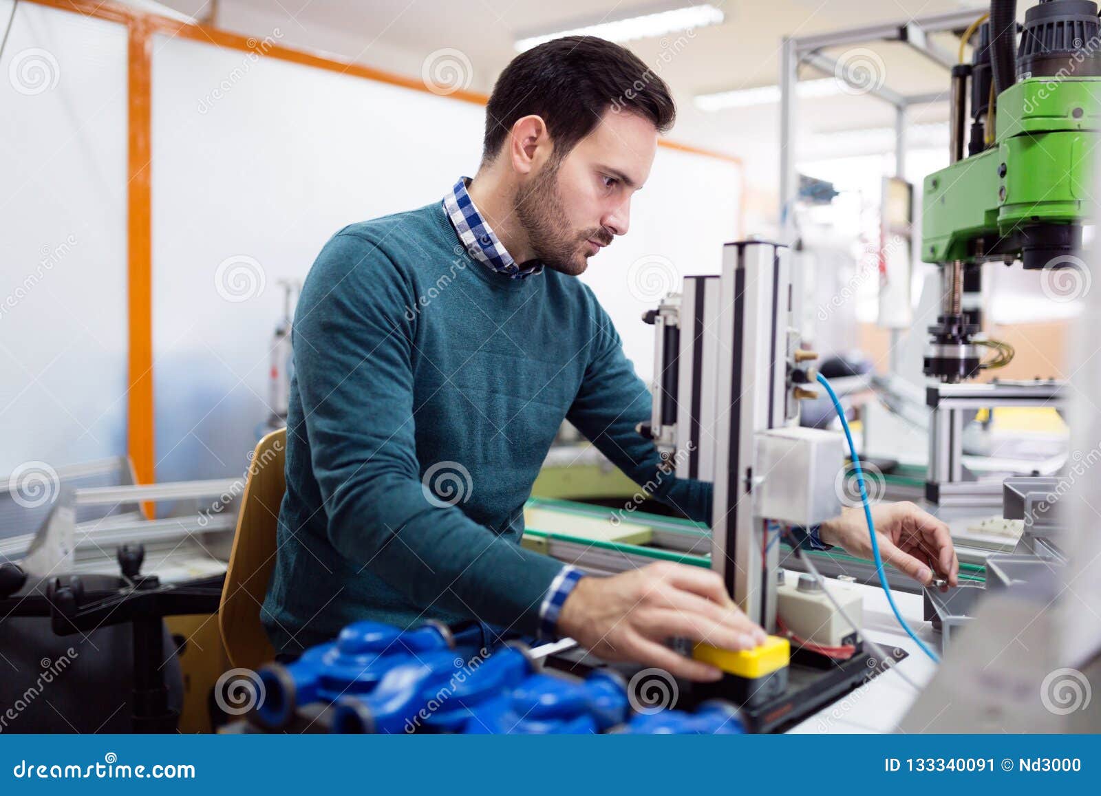 Young Student of Electronics Working on Project Stock Image - Image of ...