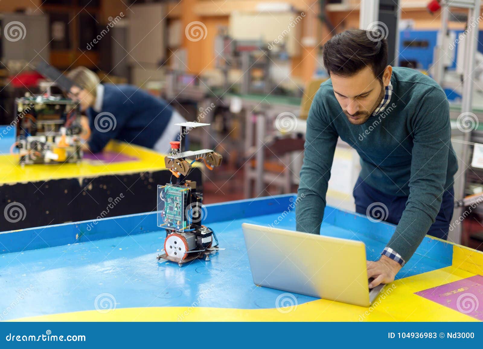 Young Student of Mechatronics Working on Project Stock Image - Image of ...