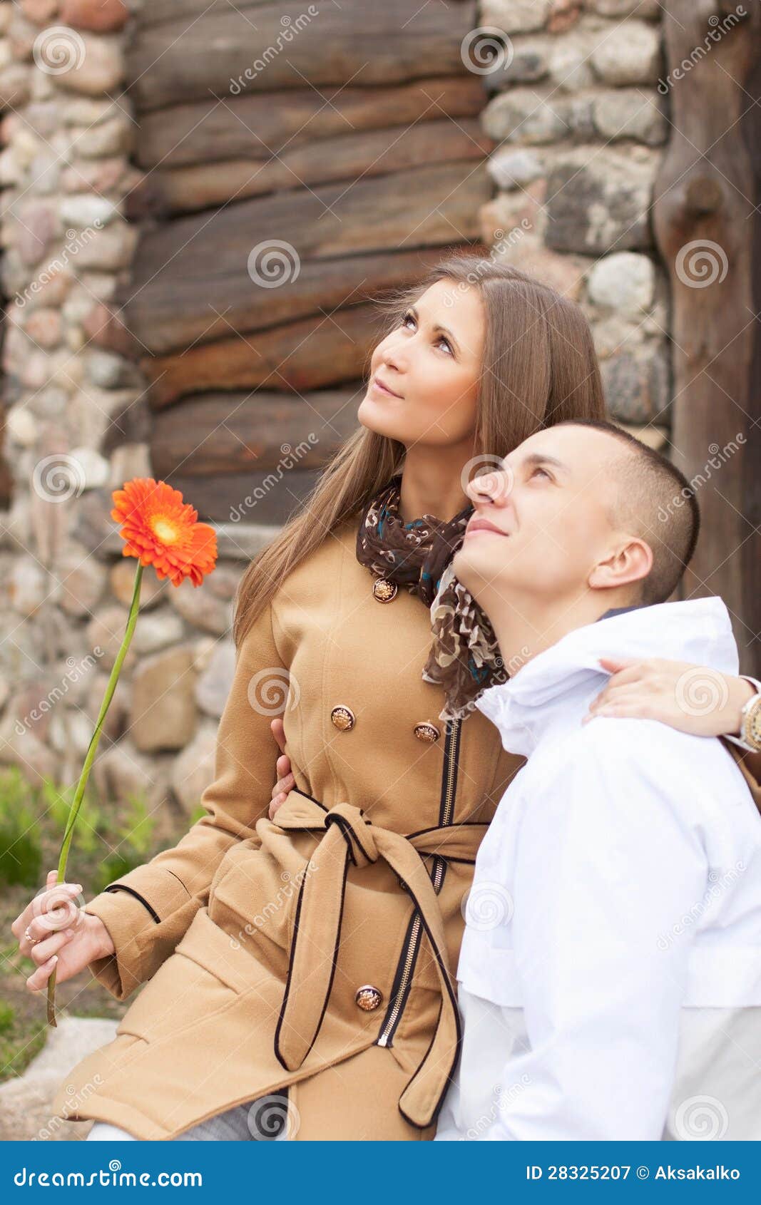 Young Happy Amorous Cheerful Couple Stock Image - Image of romantic ...