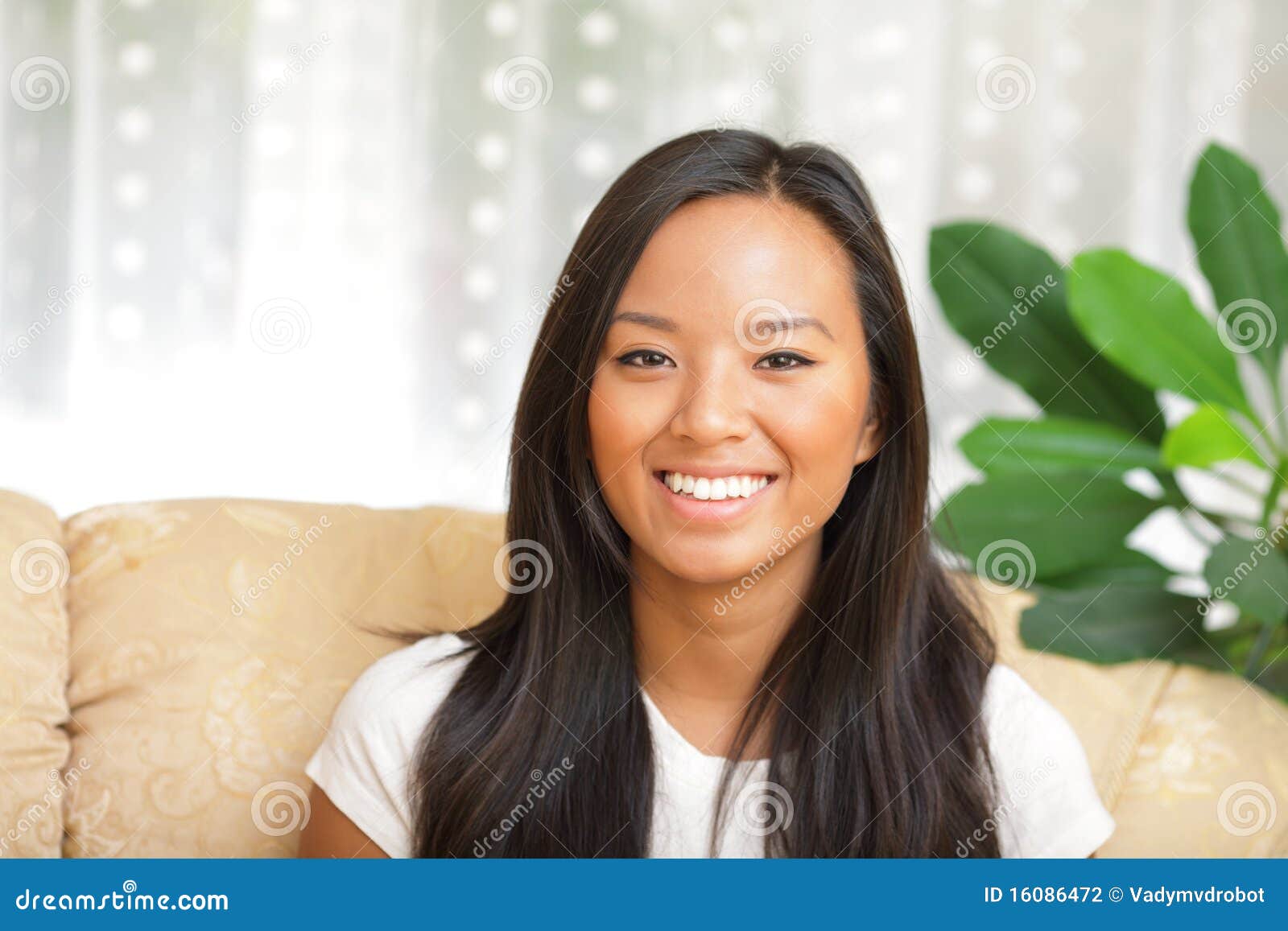 Young happy asian woman stock photo. Image of female - 16086472