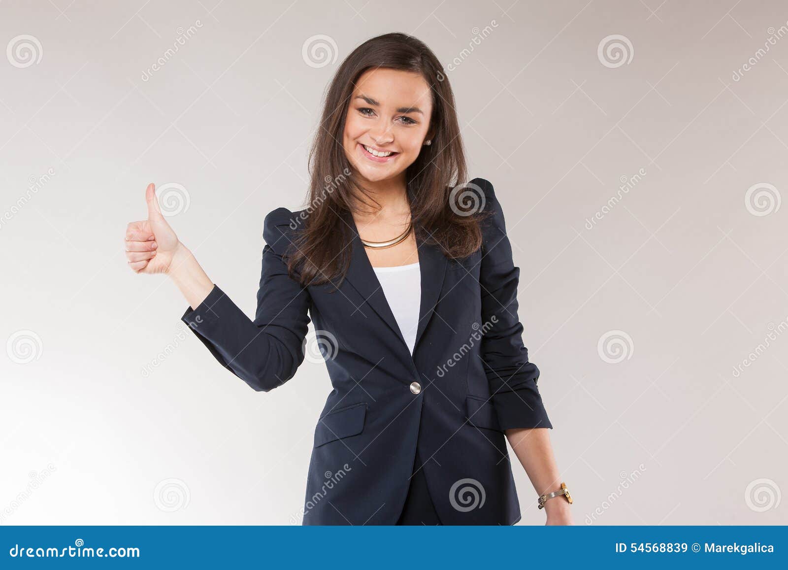 Young Happy Business Woman Approve. Stock Image - Image of business ... Young Happy Business Woman Approve. Stock Image - Image of business ...