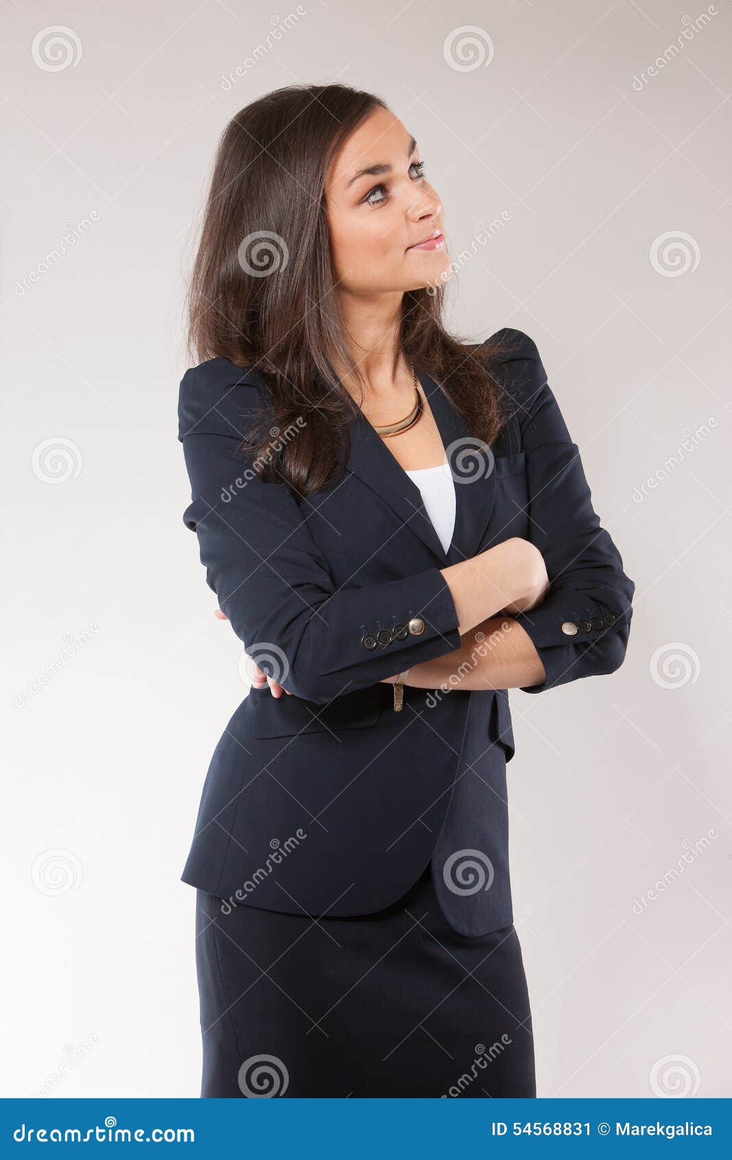 Young Happy Business Woman with Cross Hands. Stock Image - Image of ... Young Happy Business Woman with Cross Hands. Stock Image - Image of ...