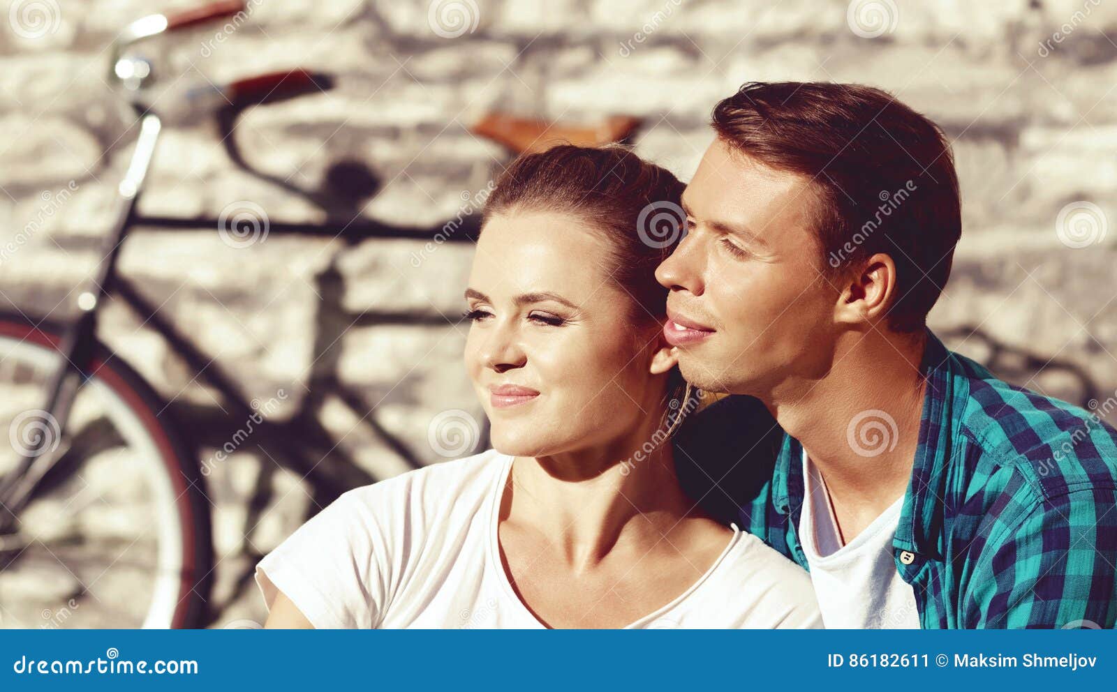 Young And Happy Couple Chilling In Park Love Relationship Rom Stock