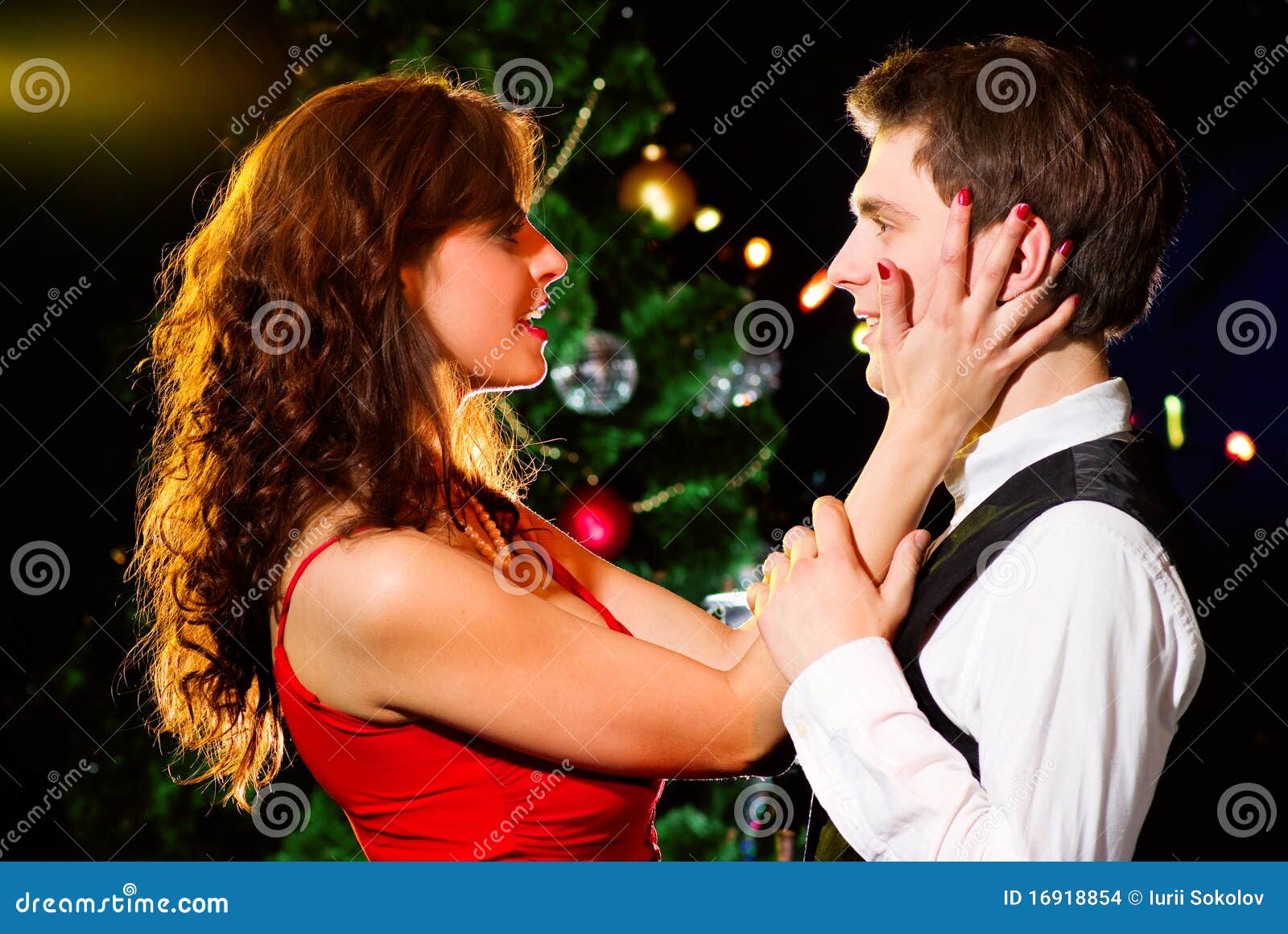 Young Happy Couple Dancing at Celebration Stock Photo - Image of ...