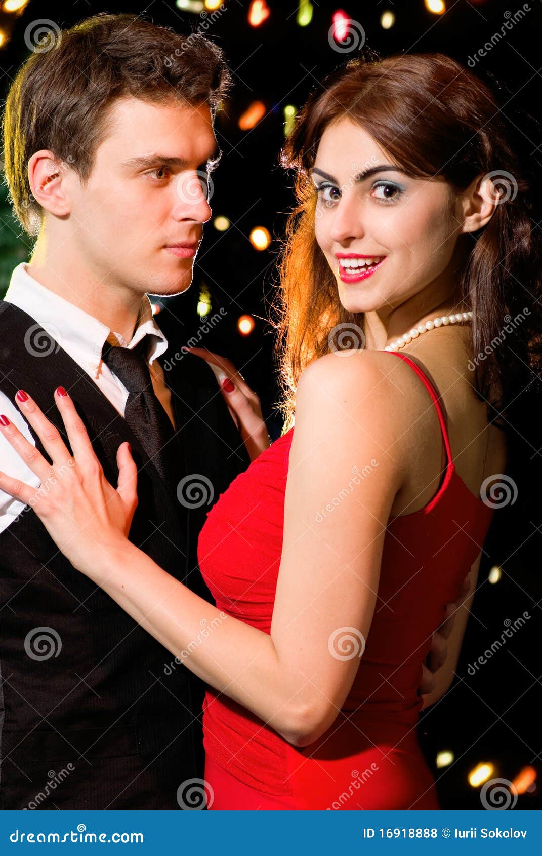 Young Happy Couple Dancing at Celebration Stock Photo - Image of pretty ...